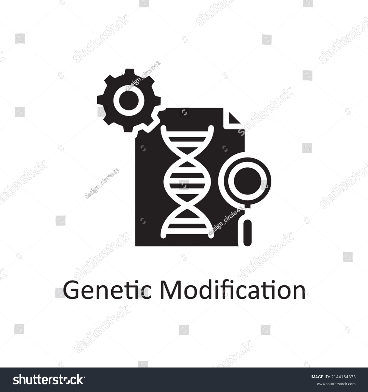 Genetic Modification Vector Solid Icon Design Stock Vector (Royalty ...