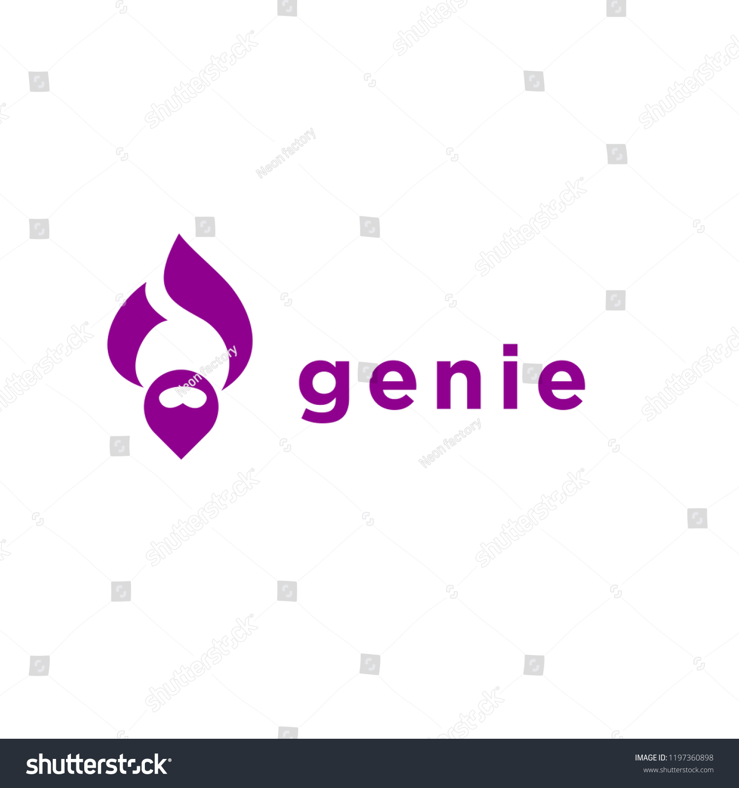 Genie Logo Icon Designs Vector Stock Vector (Royalty Free) 1197360898
