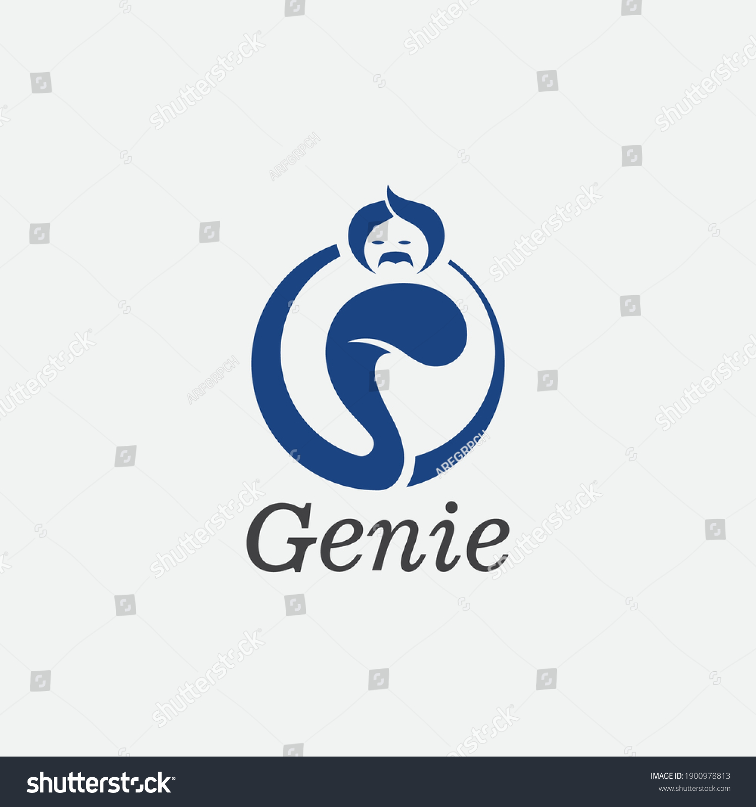 Genie Logo Image Template Illustration Vector Stock Vector (Royalty ...