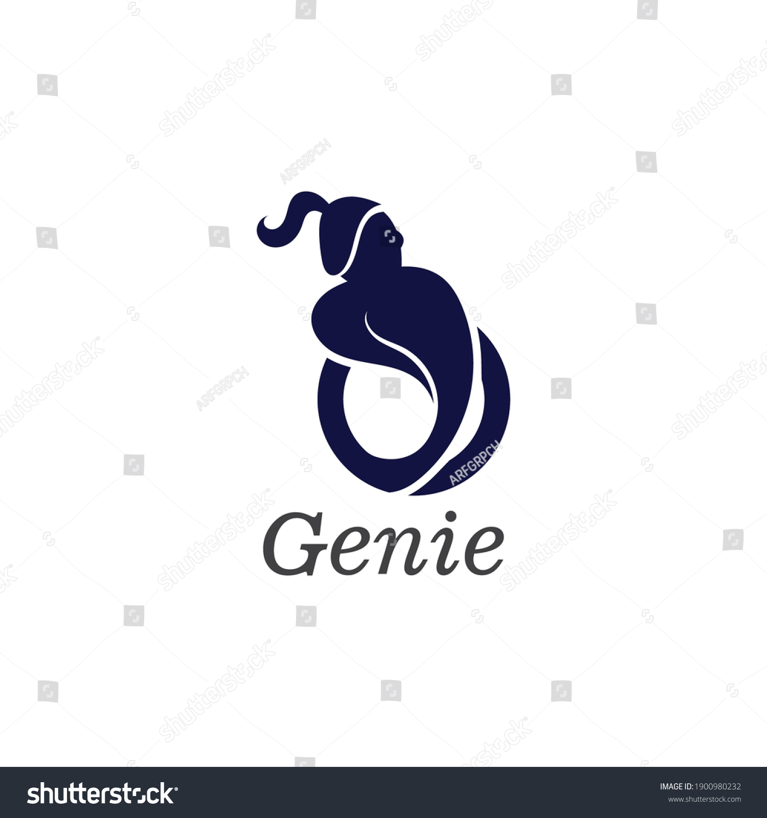 Genie Logo Image Template Illustration Vector 库存矢量图（免版税）1900980232 ...