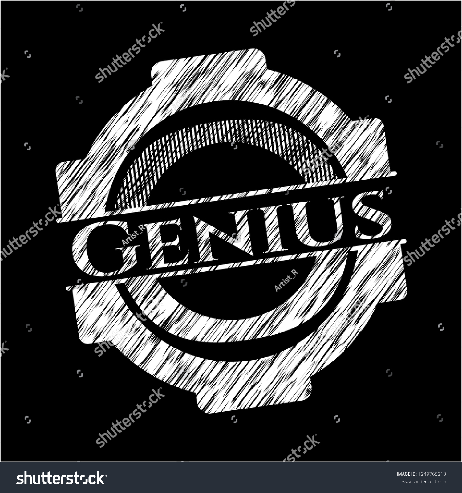 Genius Chalkboard Texture Stock Vector (Royalty Free) 1249765213 ...