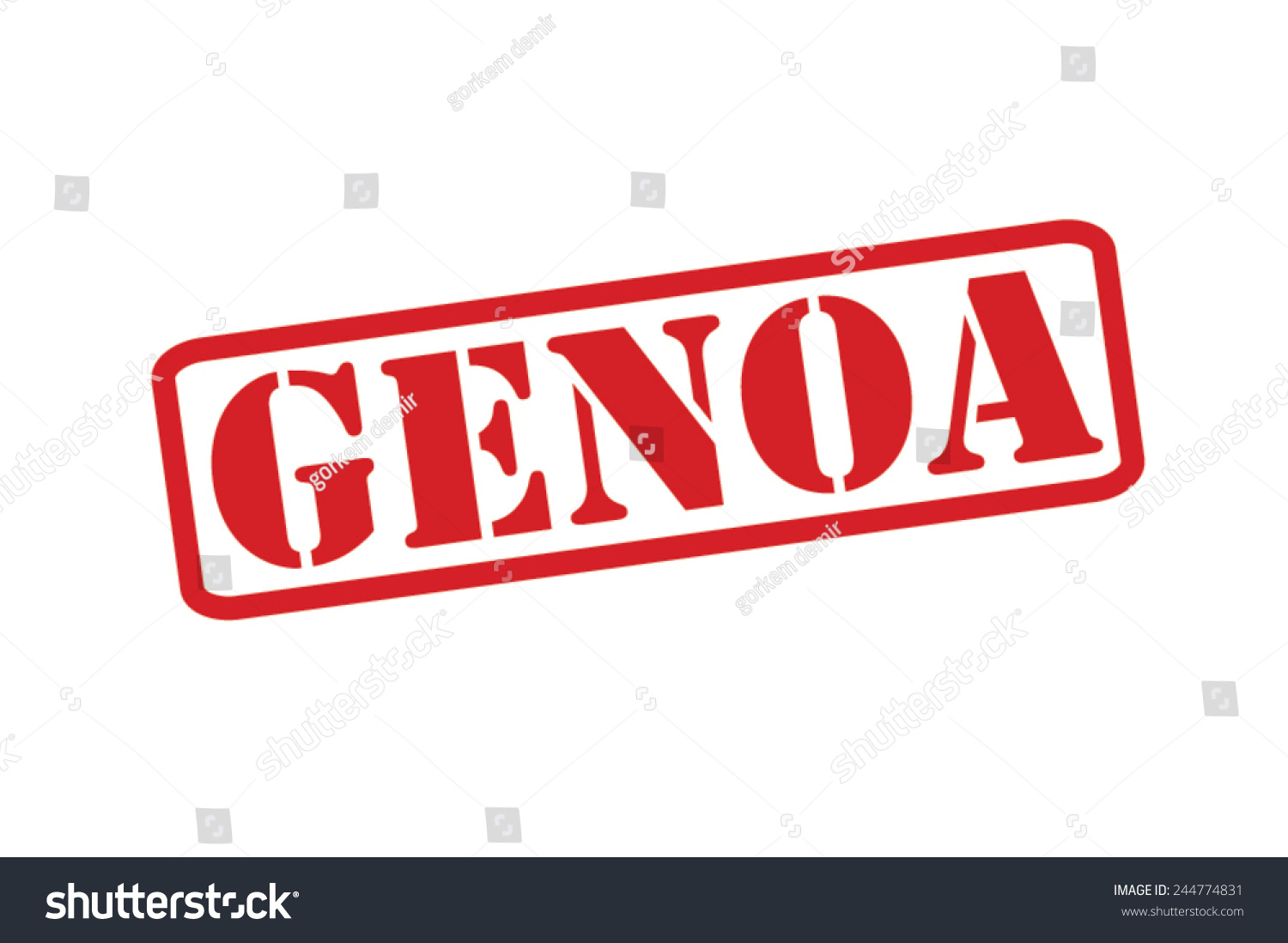 Genoa Red Rubber Stamp Vector Over Stock Vector (Royalty Free ...