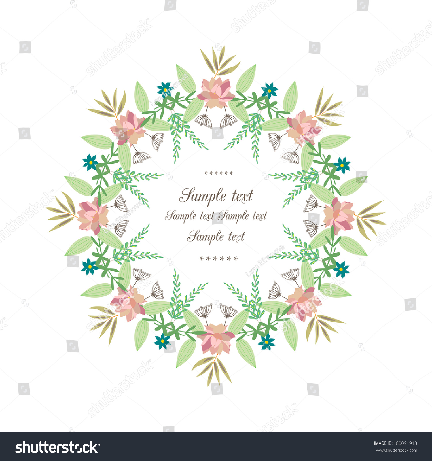 Gentle Decor Flowers Stock Vector (Royalty Free) 180091913 | Shutterstock