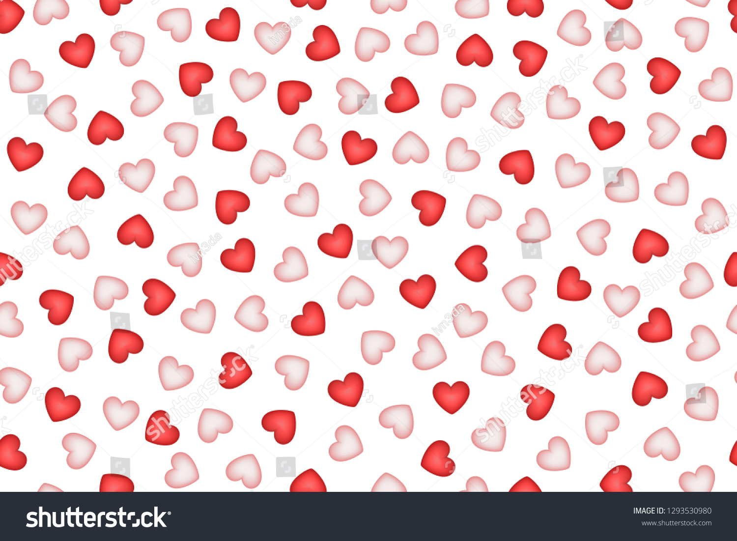 Gentle Hearts Vector Seamless Pattern Design Stock Vector (Royalty Free ...