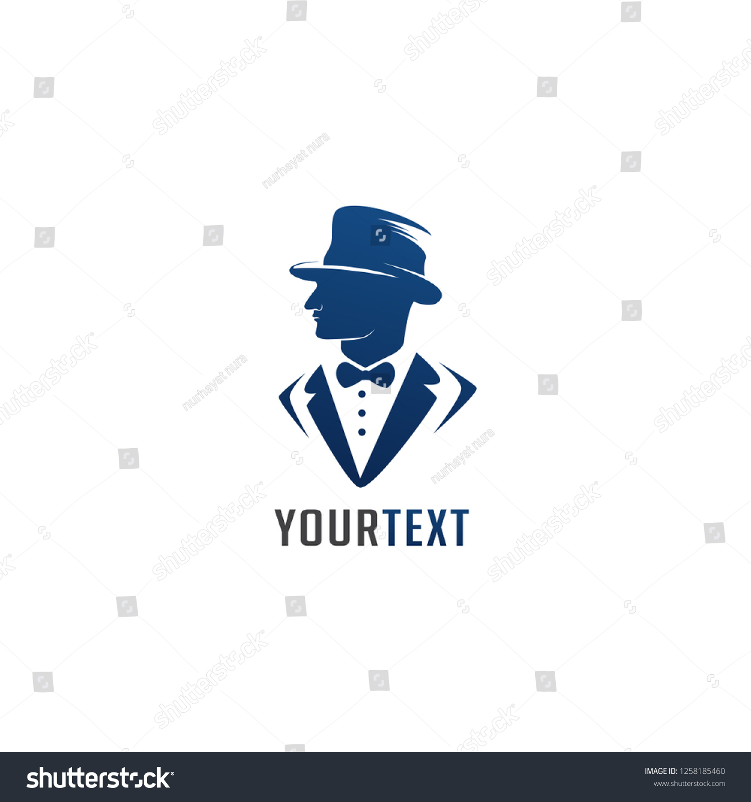 Gentleman Vector Illustration Stock Vector (Royalty Free) 1258185460