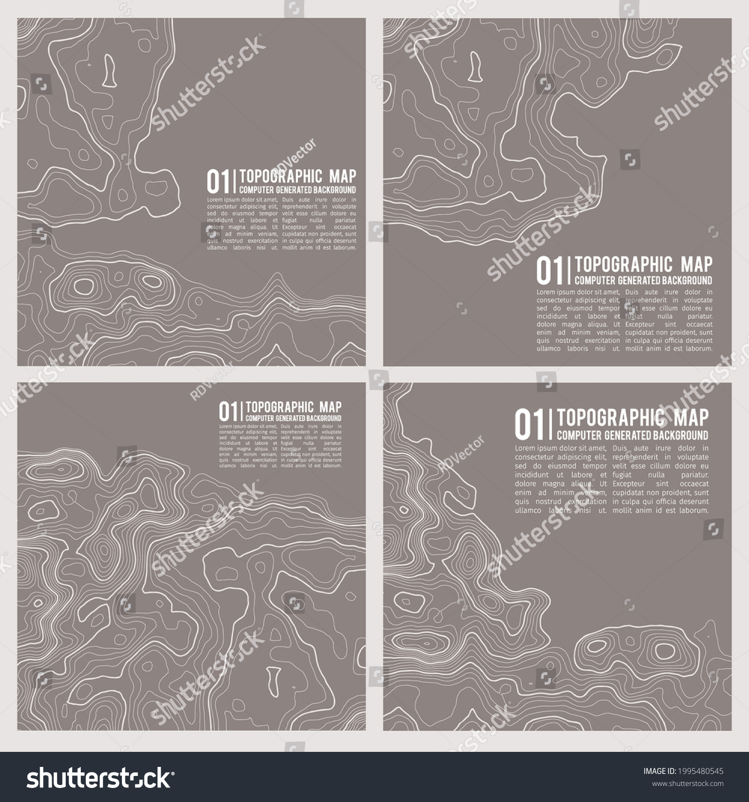 Geographic Mountain Topography Vector Illustration Topographic Stock ...