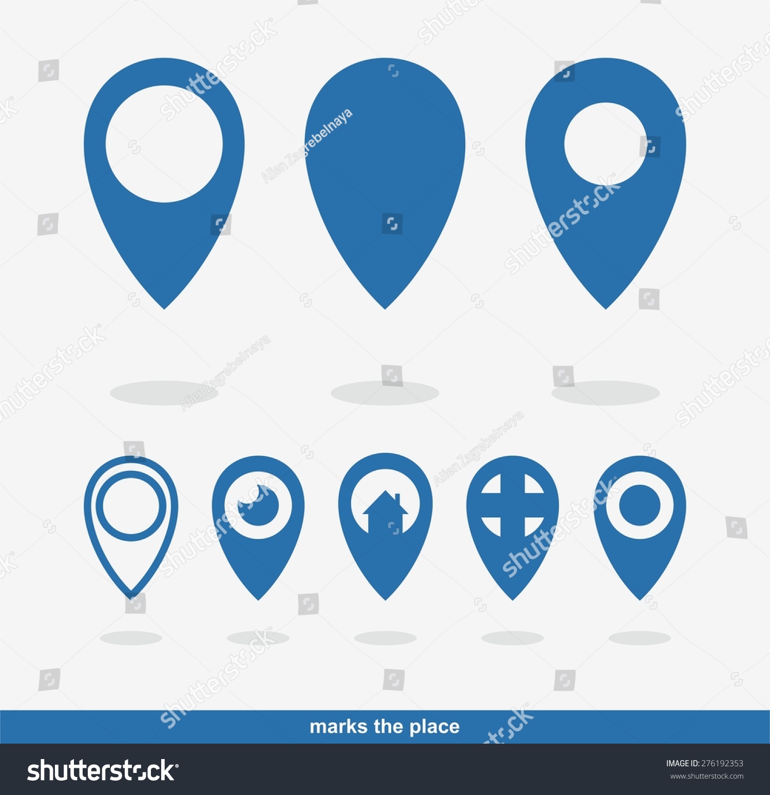 Geolocation Signs Set Stock Vector (Royalty Free) 276192353