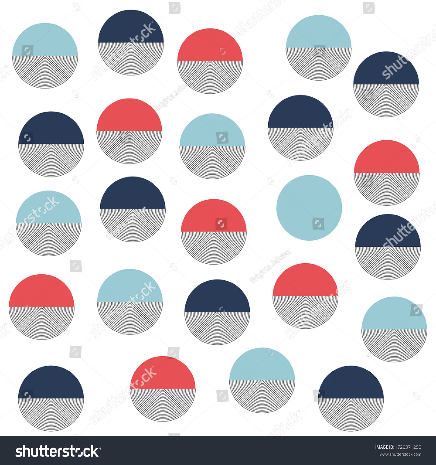 Geometric Color Circle Pattern Swatch Vector Stock Vector (Royalty Free ...