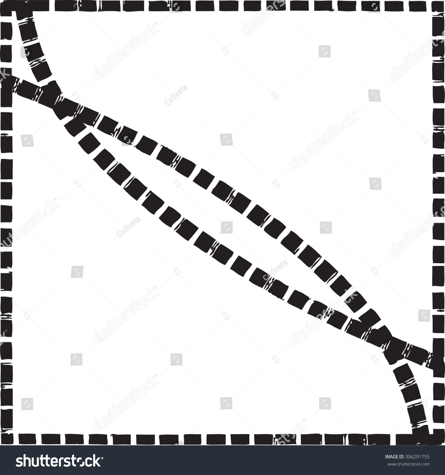 Geometric Corner Frame Pattern Ethnic Tile Stock Vector (Royalty Free ...
