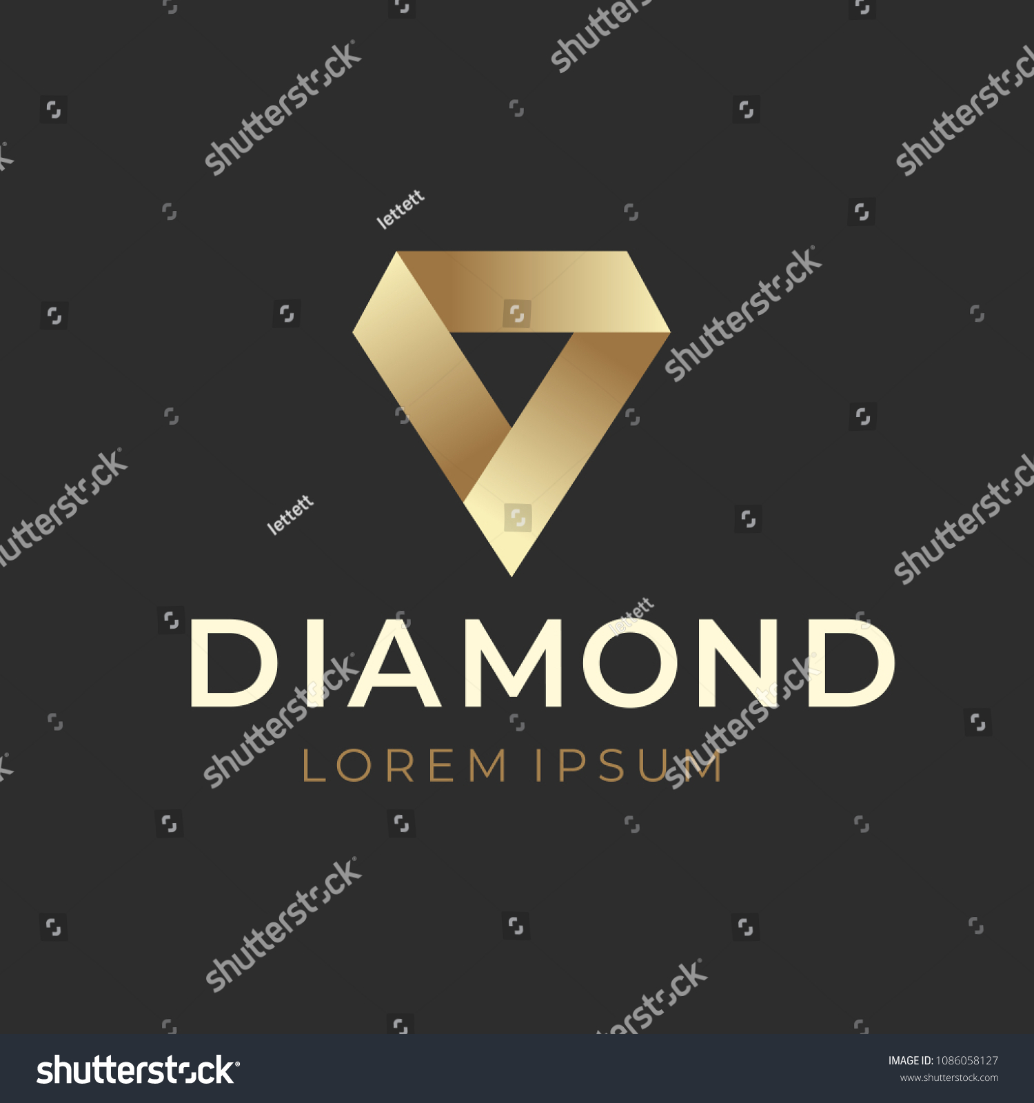 Geometric Creative Diamond Logo Concept Vector Stock Vector (Royalty ...