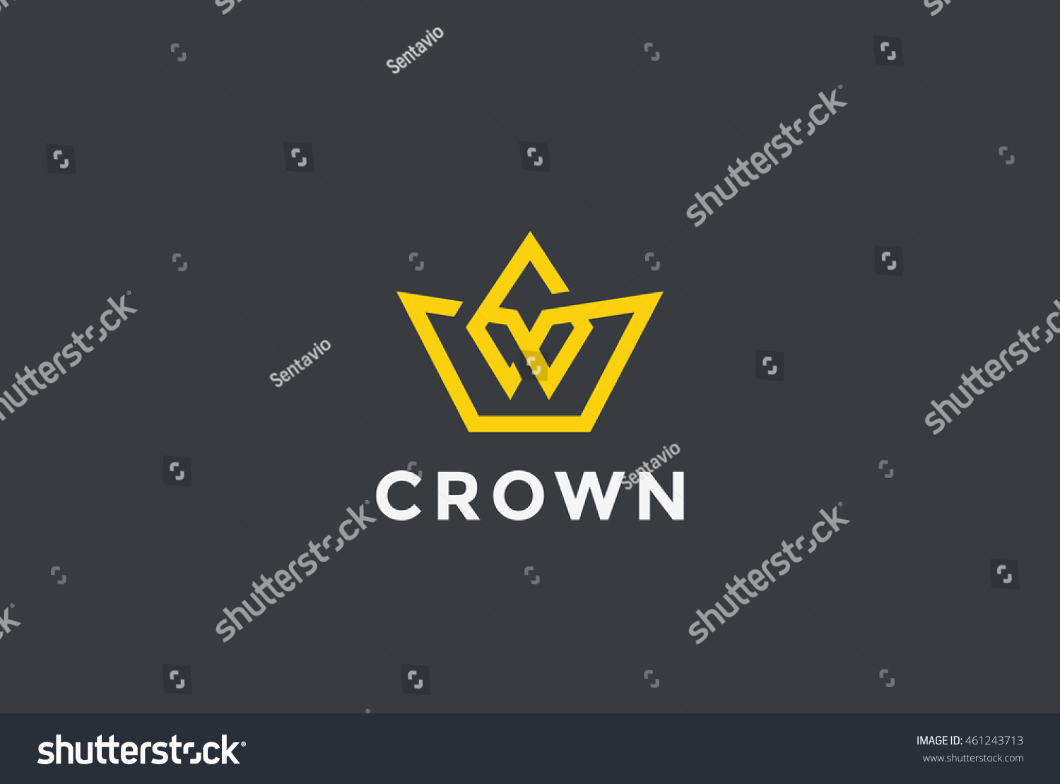 Geometric Crown Abstract Logo Design Vector Stock Vector (Royalty Free ...