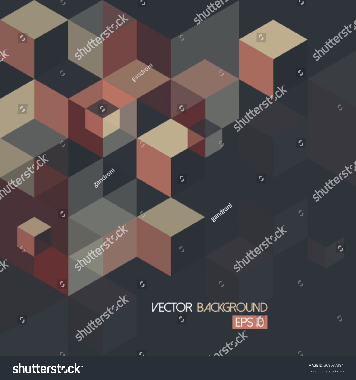 Geometric Cube Hexagon Pattern Illustration Stock Vector Royalty Free 308087384 Shutterstock