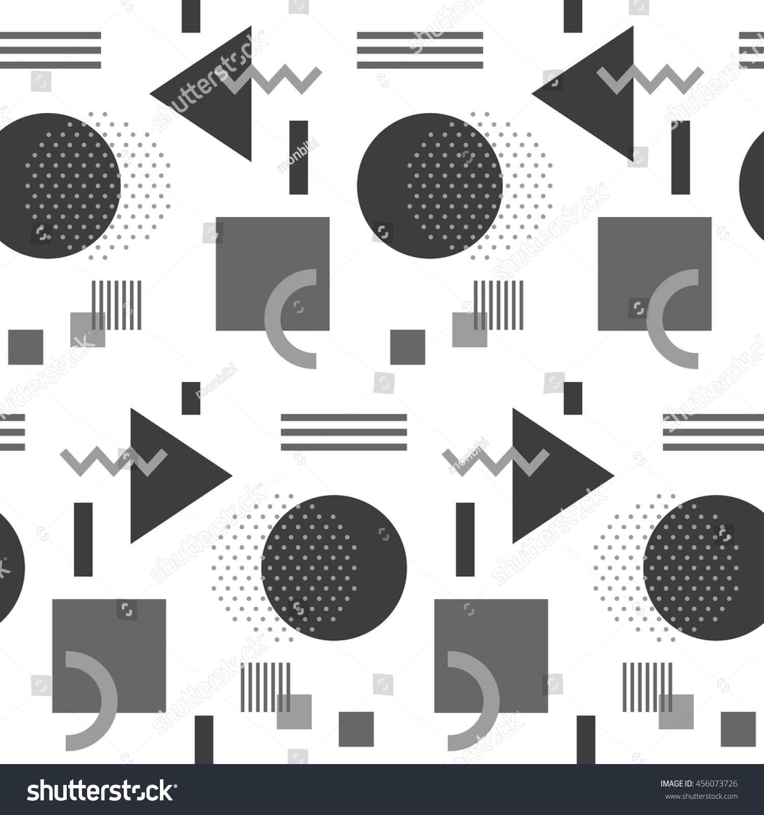 Geometric Figures Seamless Pattern Design Vector Stock Vector (Royalty ...
