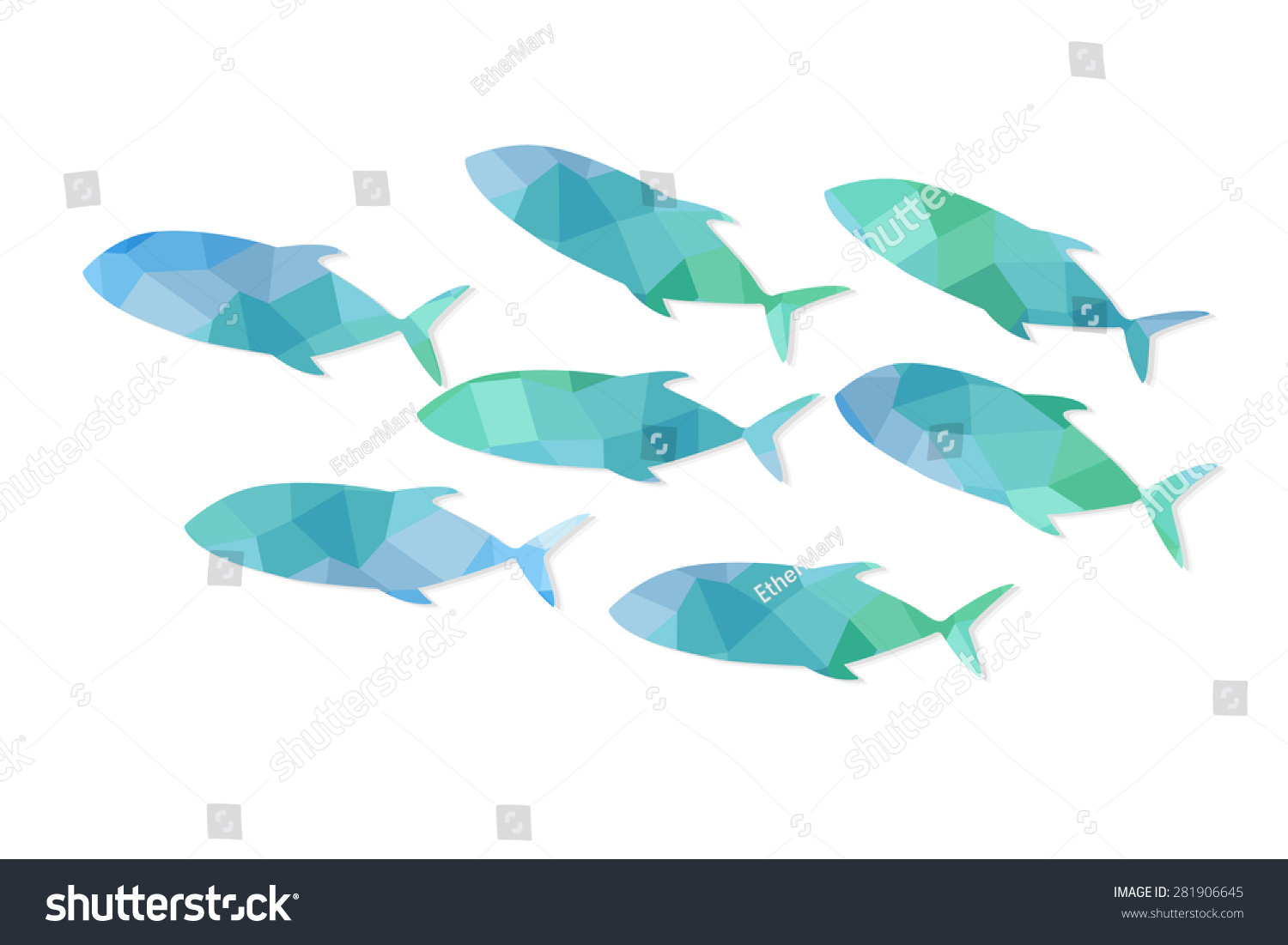 Geometric Fish Vector Illustration Stock Vector (Royalty Free ...