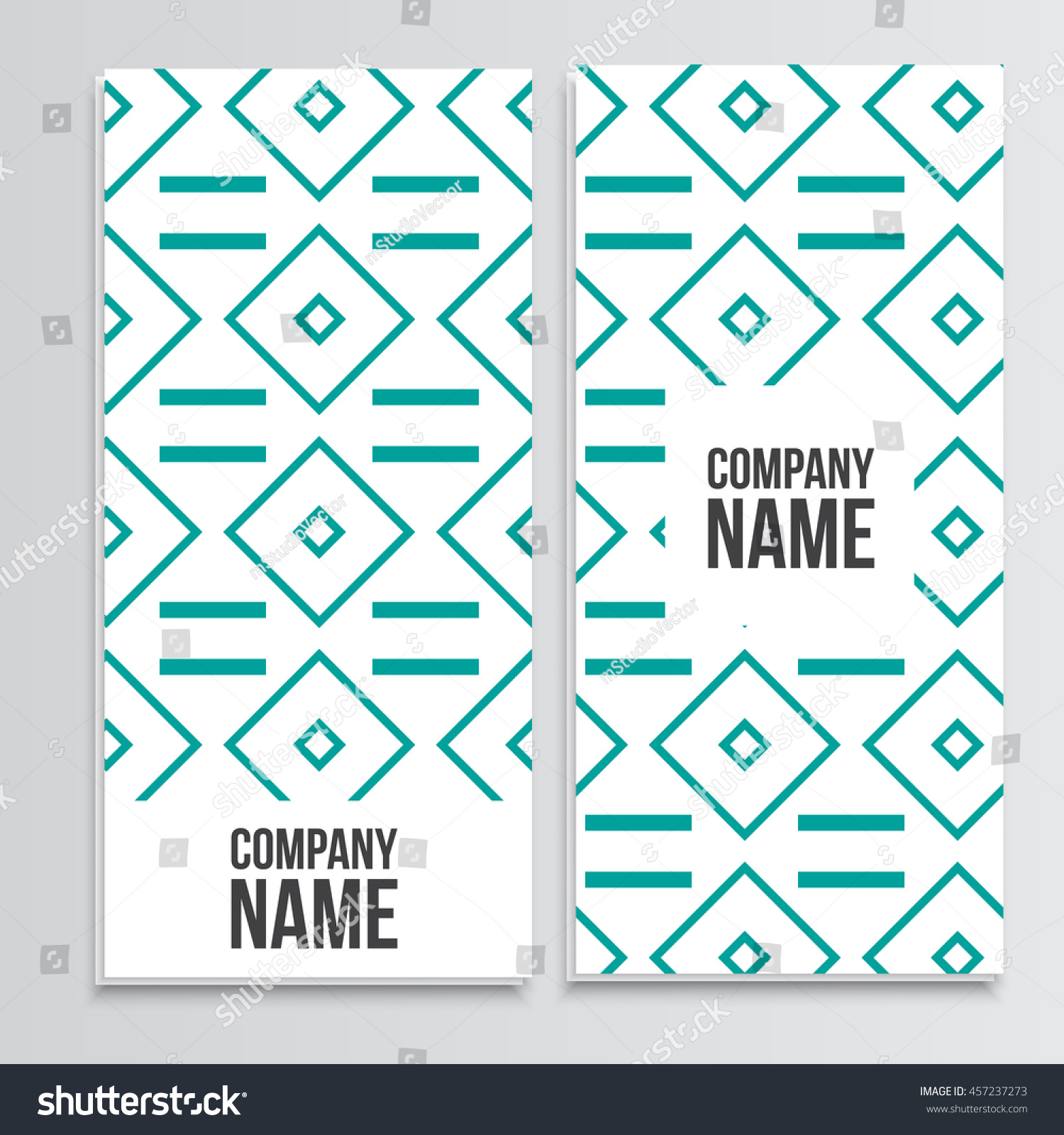 Geometric Flyer Template Mockup Stock Vector (Royalty Free) 457237273 ...