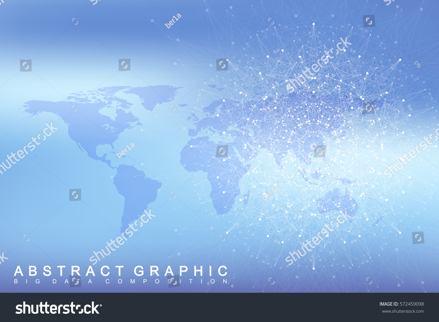 Geometric Graphic Background Communication World Map Stock Vector ...