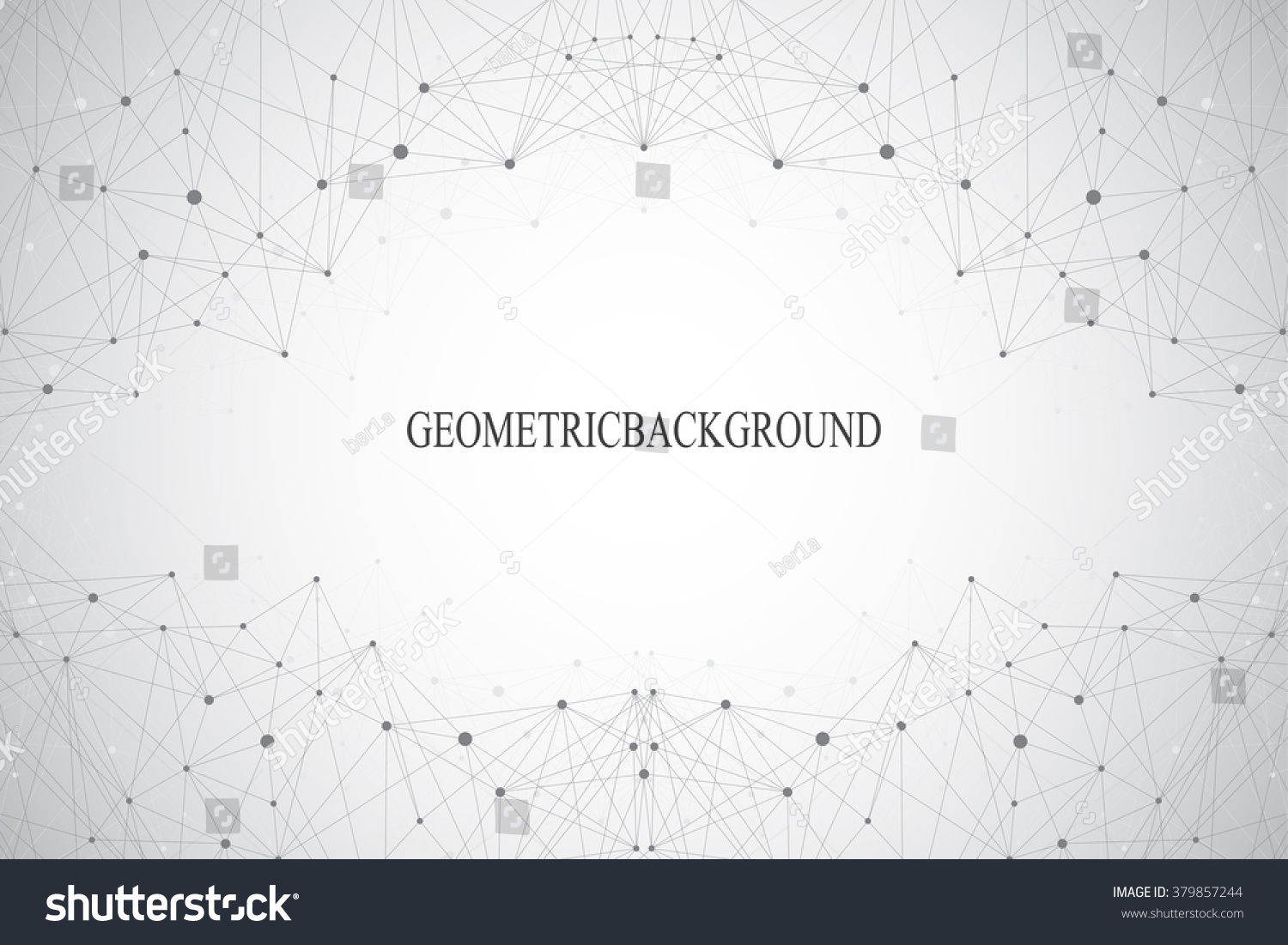 Geometric Grey Background Molecule Communication Connected Stock Vector ...