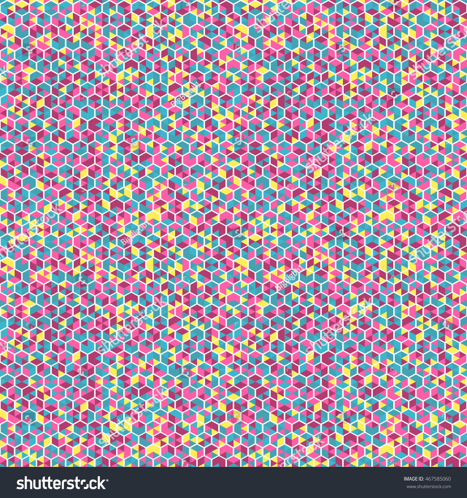 Geometric Hexagon Gem Pieces Background Stock Vector 467585060 ...