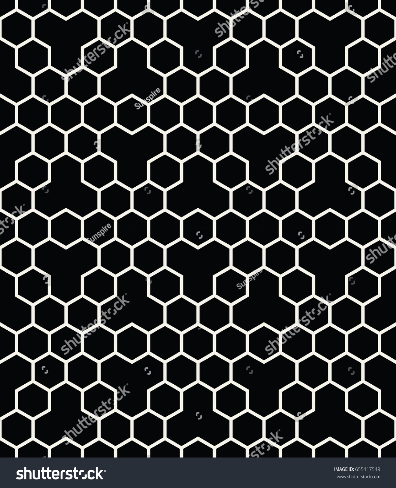 Geometric Hexagon Seamless Vector Grid Pattern Stock Vector (Royalty ...