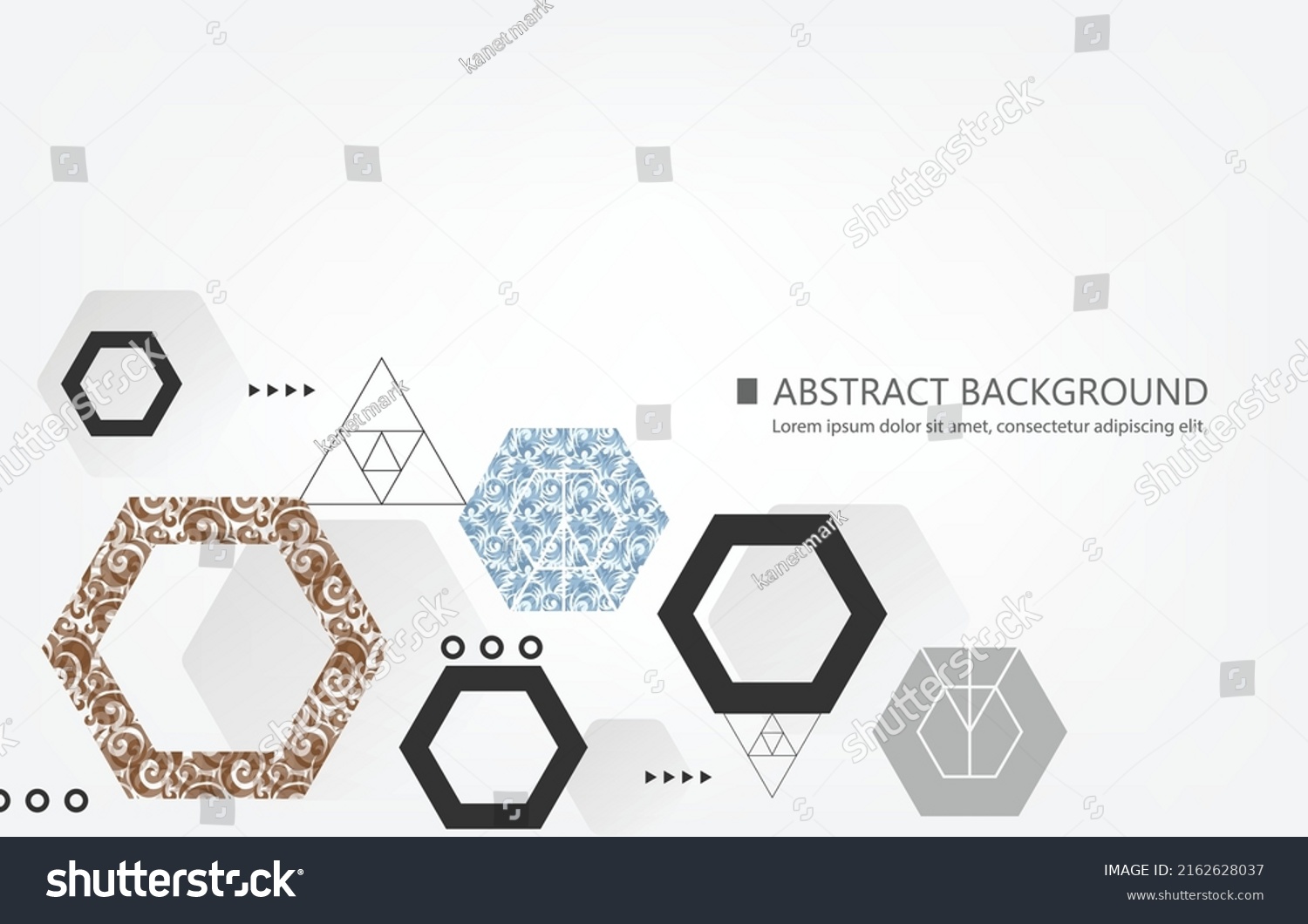 Geometric Hexagons Vector Wallpaperhexagon Abstract Template Stock ...
