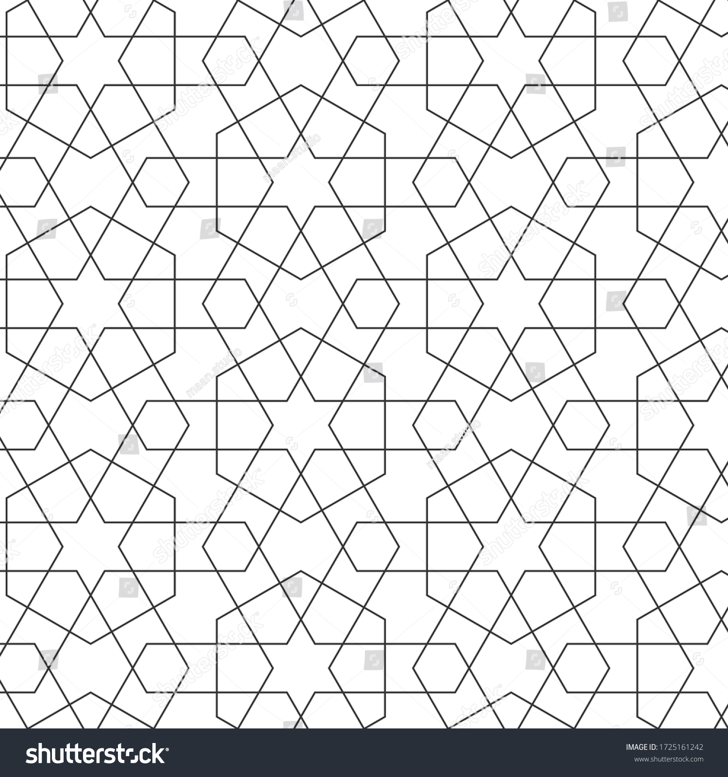 Geometric Islamic Pattern Arabic Tessellation Vector Stock Vector ...