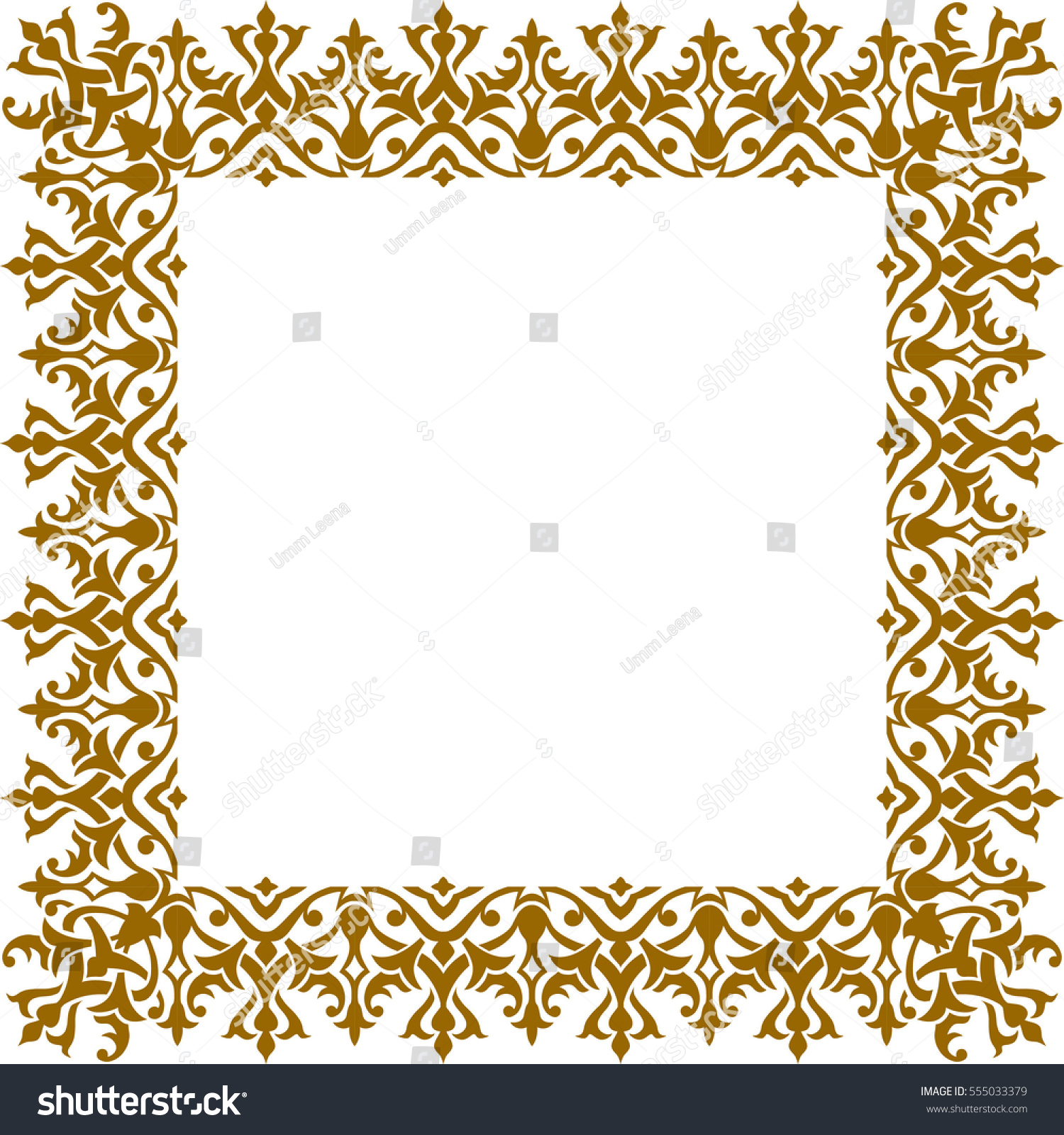 Geometric Islamic Seamless Pattern Arabesque Square Stock Vector ...