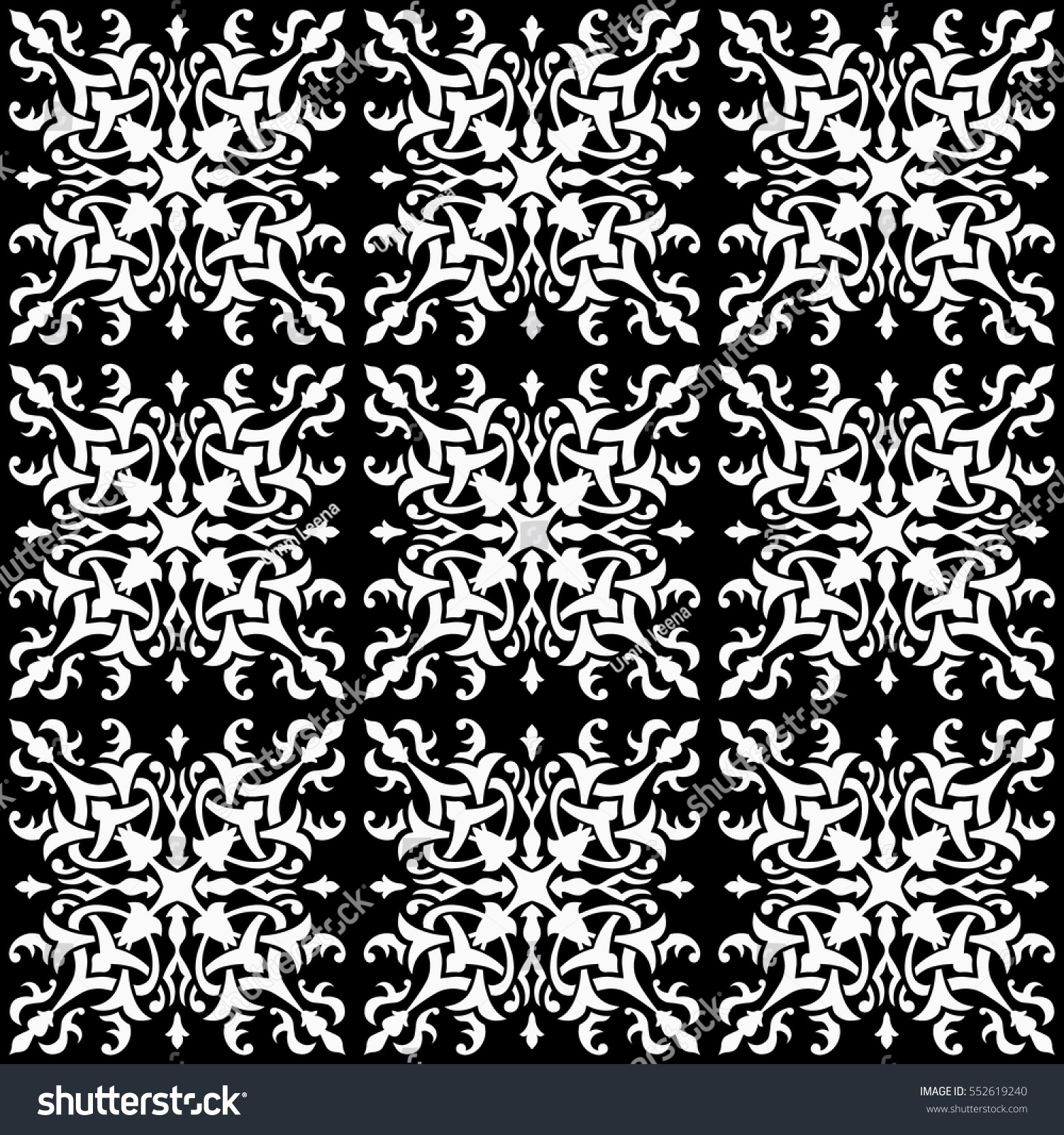 Geometric Islamic Tile Pattern Arabesque Template Stock Vector (Royalty ...