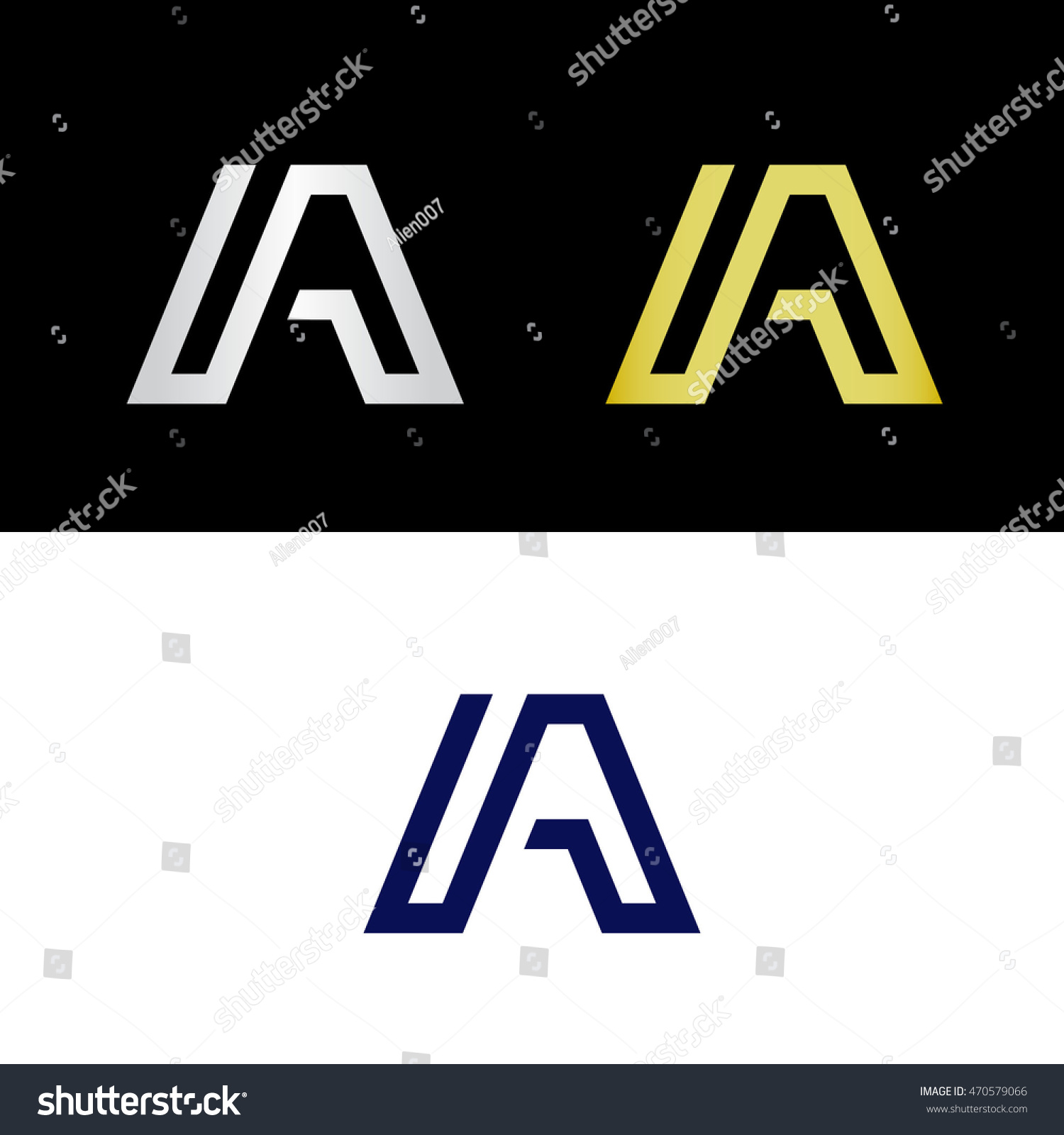Geometric Letter Stock Vector (Royalty Free) 470579066