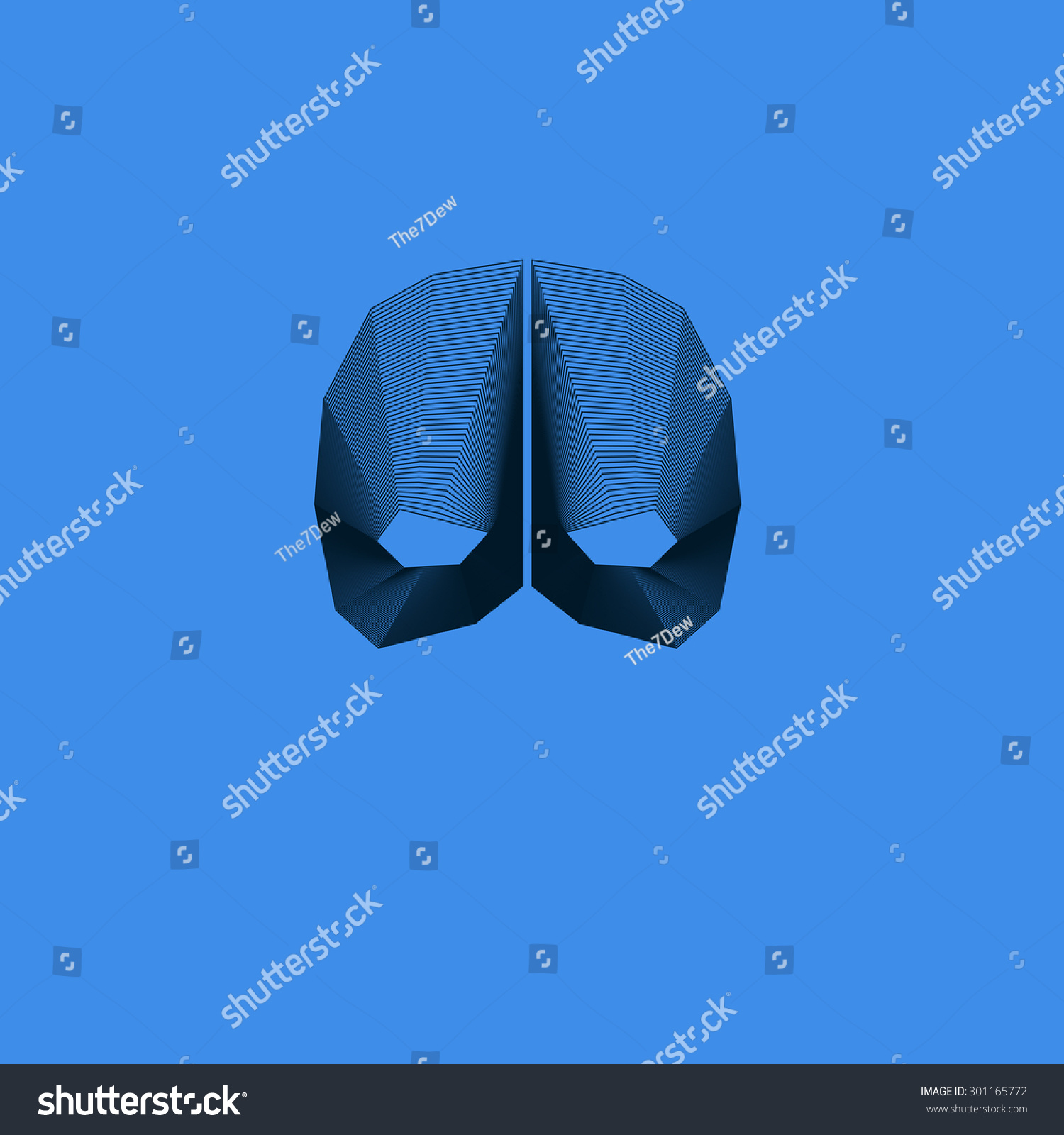 Geometric Lines Mask Design Stock Vector (Royalty Free) 301165772 ...