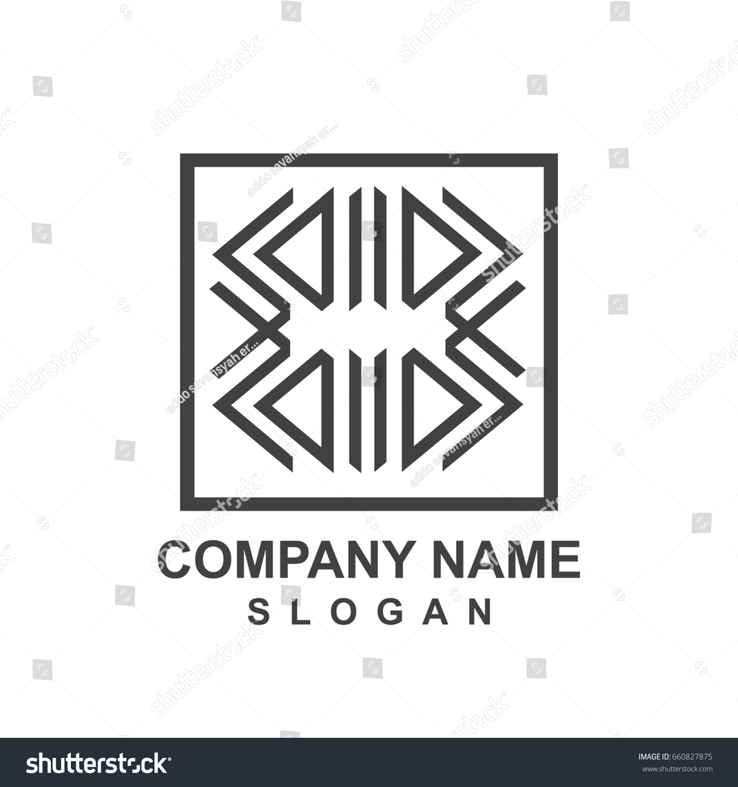 Geometric Logo Stock Vector (Royalty Free) 660827875 | Shutterstock