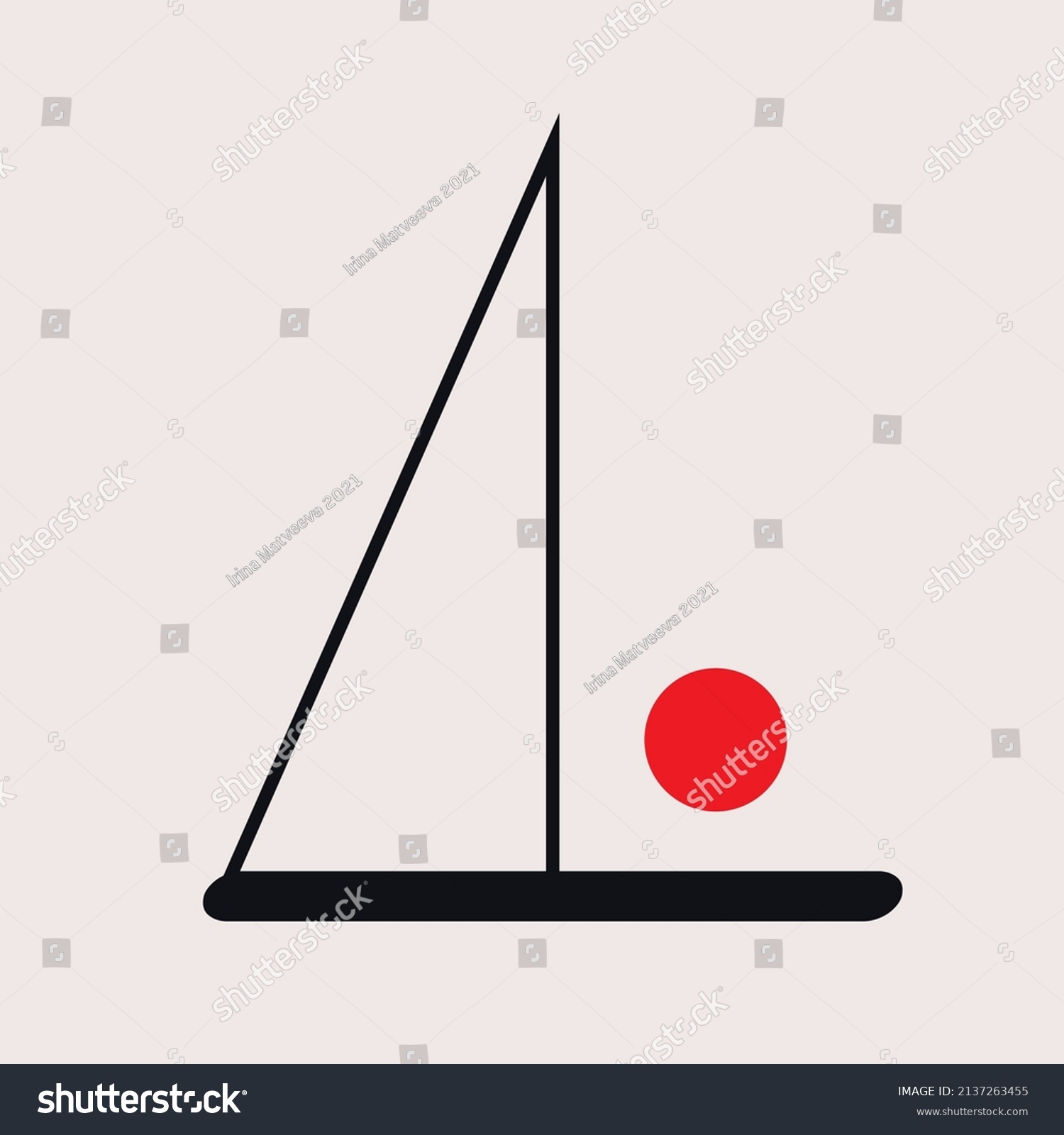 Geometric Logo Ship Oriental Image Stock Vector (Royalty Free ...