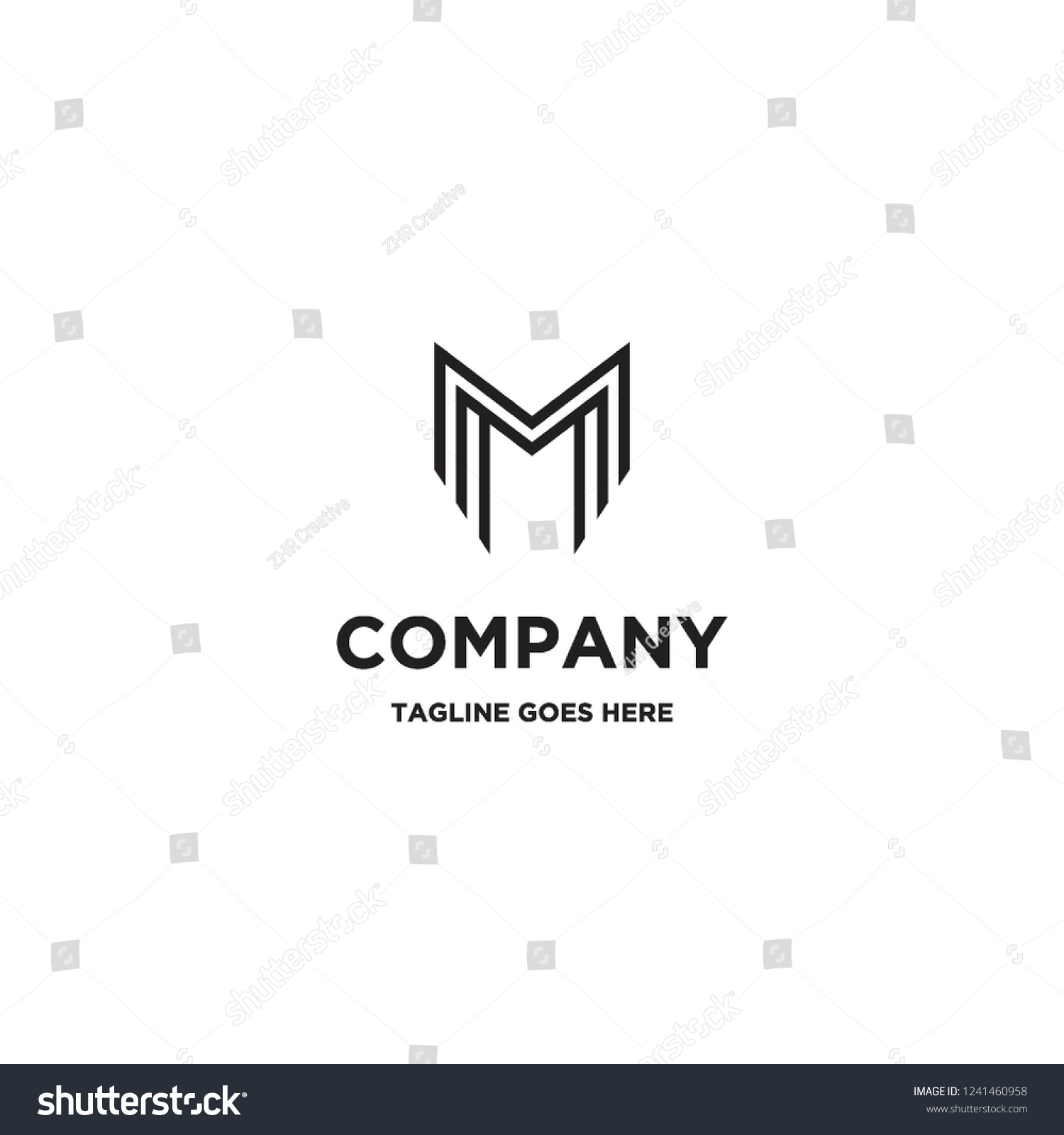 Geometric M Initial Logo Icon Template Stock Vector (Royalty Free ...