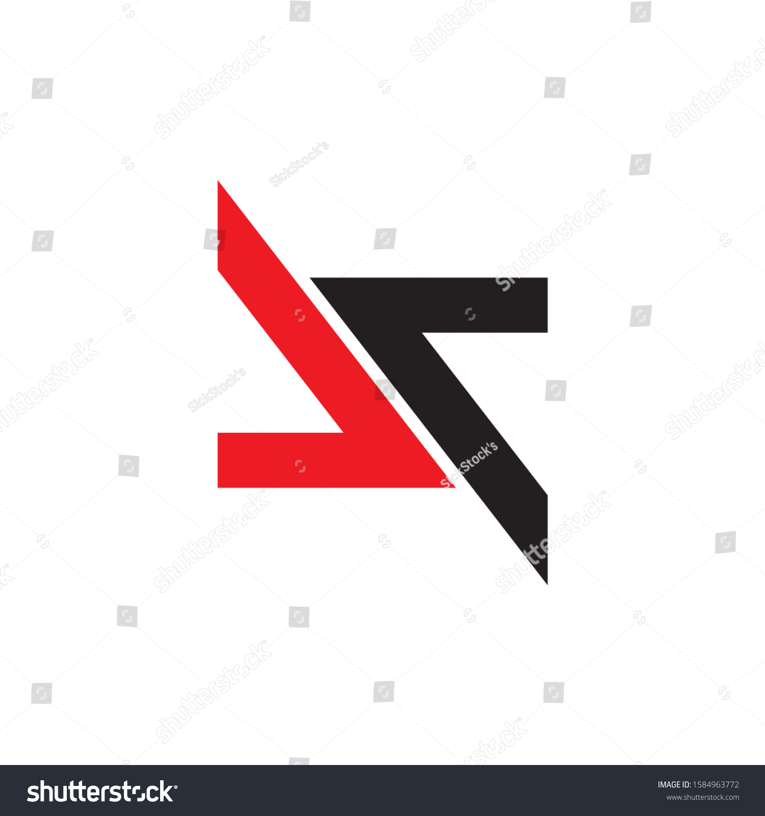 Geometric Opposite Arrow Logo Vector Stock Vector (Royalty Free ...