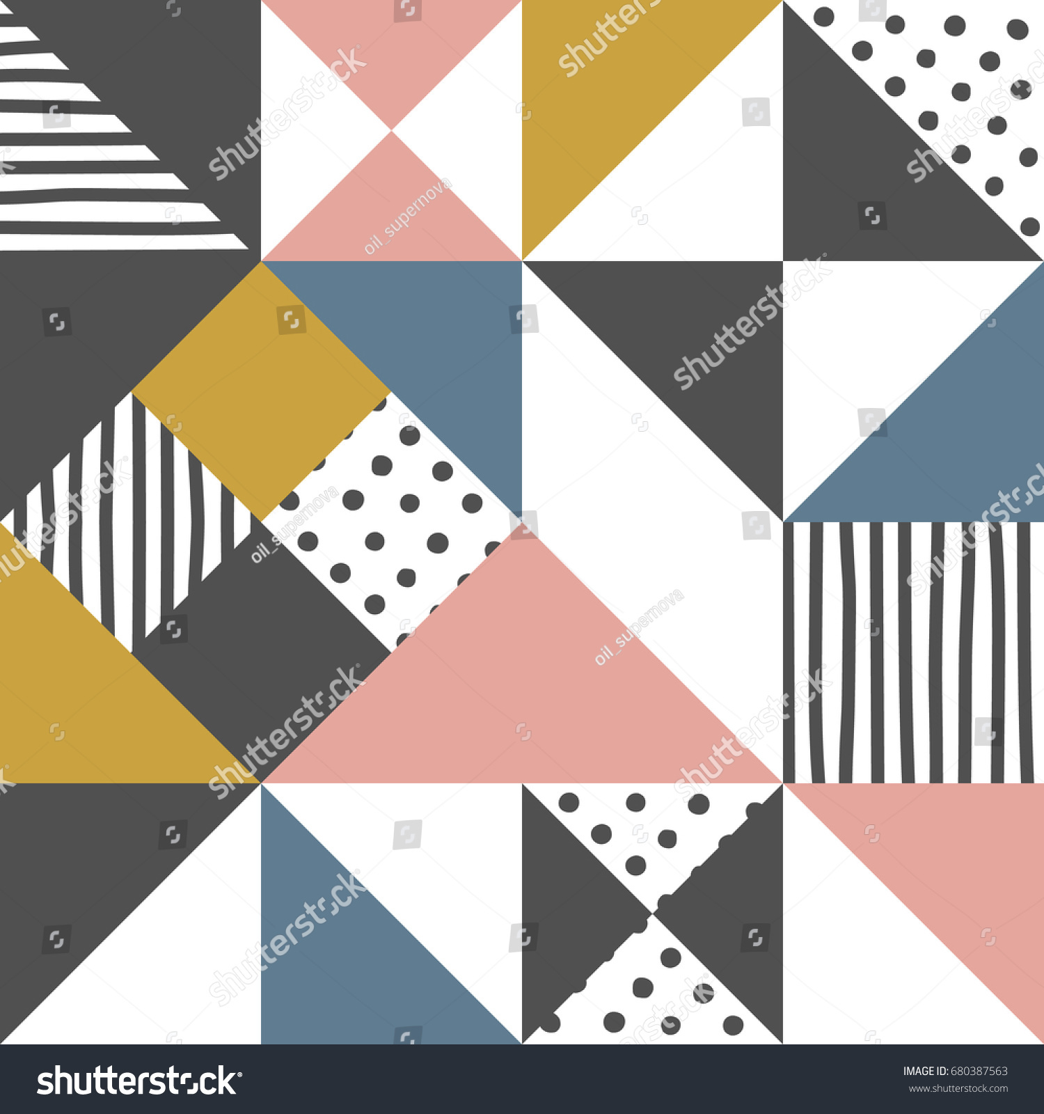 Geometric Pattern Abstract Triangle Background Hand Stock Vector ...