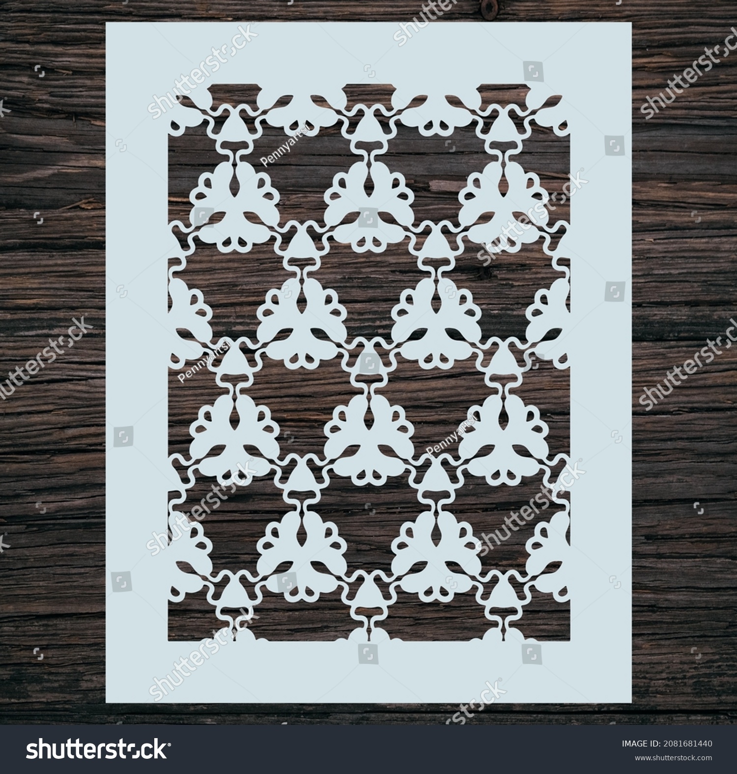 Geometric Pattern Stencil Laser Cut Stencil Stock Vector (Royalty Free ...