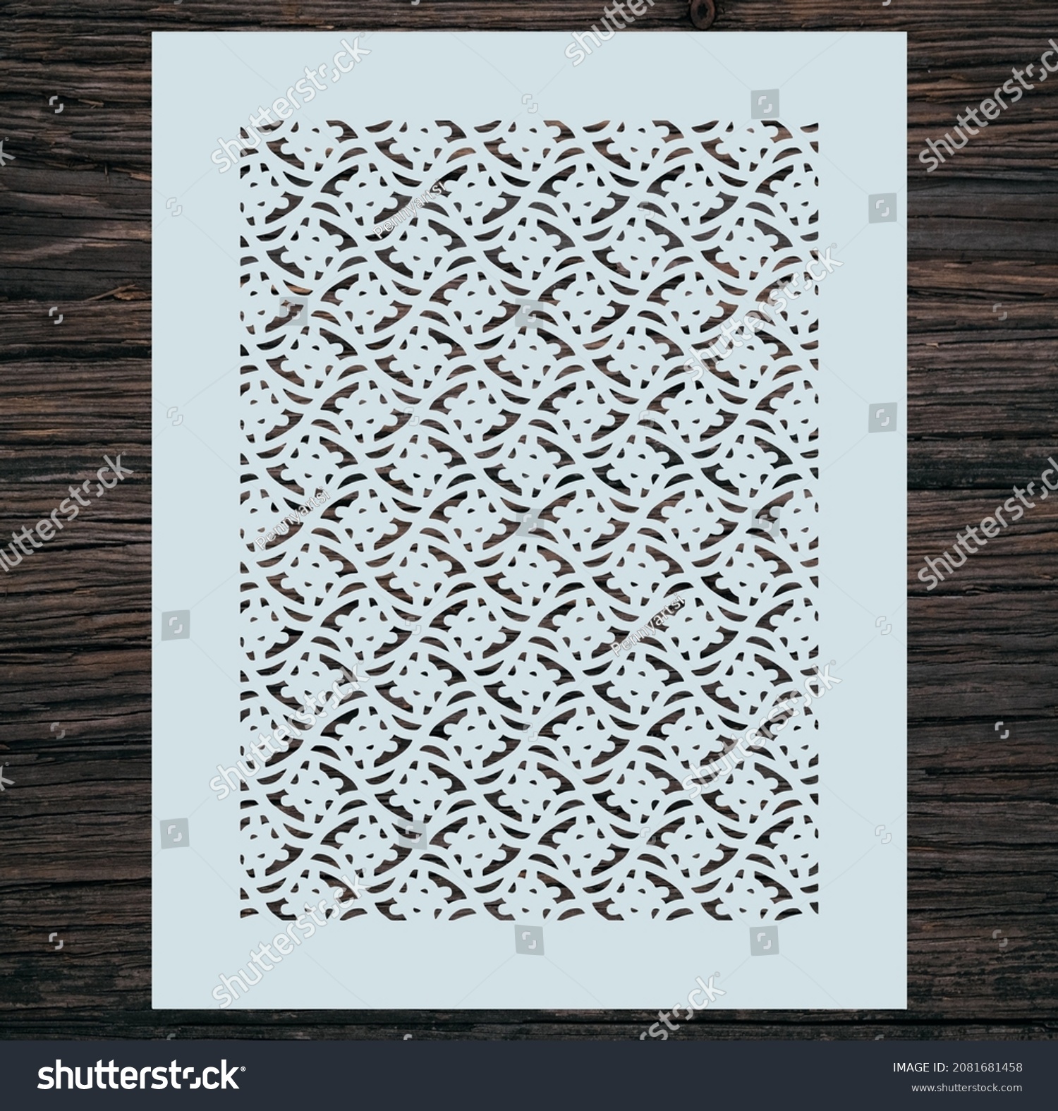 Geometric Pattern Stencil Laser Cut Stencil Stock Vector (Royalty Free ...
