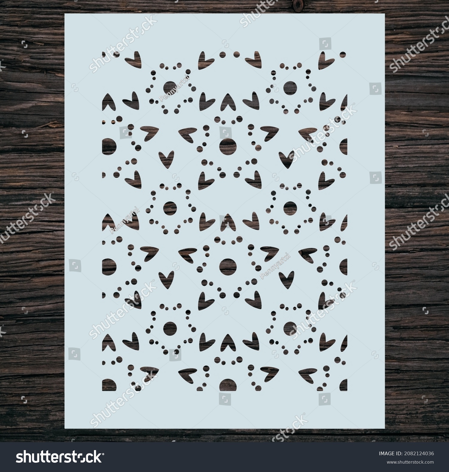 Geometric Pattern Stencil Laser Cut Stencil Stock Vector (Royalty Free ...