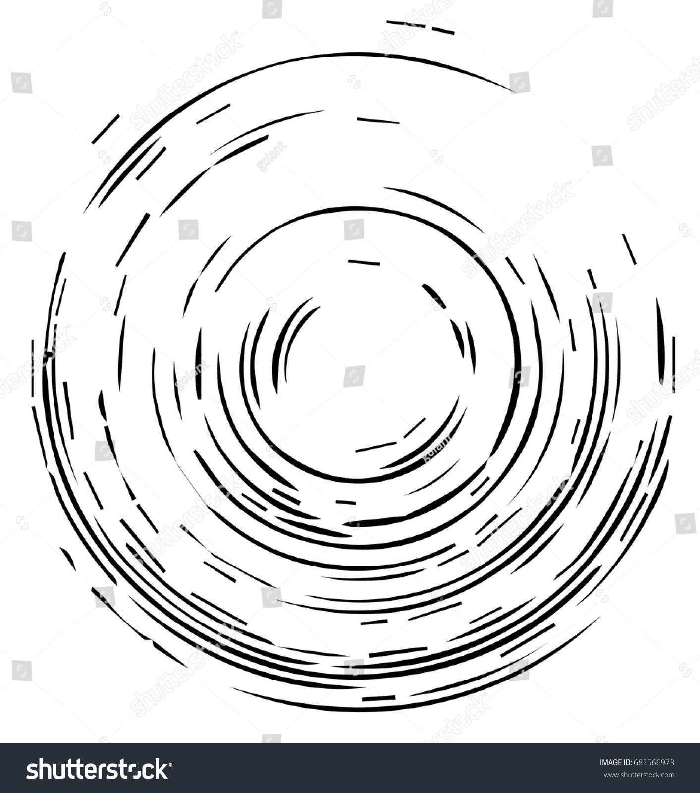 Geometric Pattern Concentric Circles Element Design Stock Vector