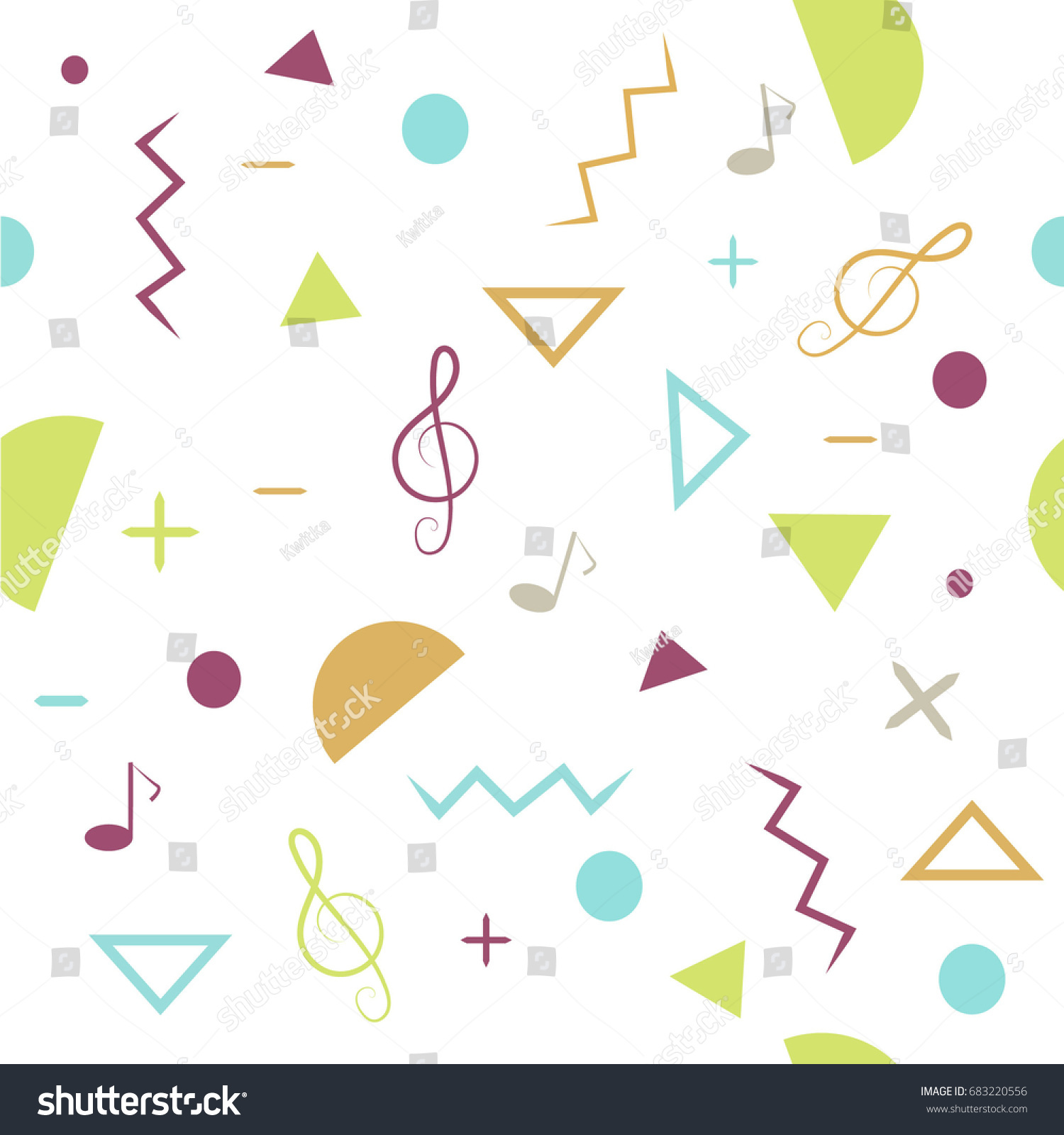 Geometric Pattern Violin Key Note Stock Vector (Royalty Free) 683220556