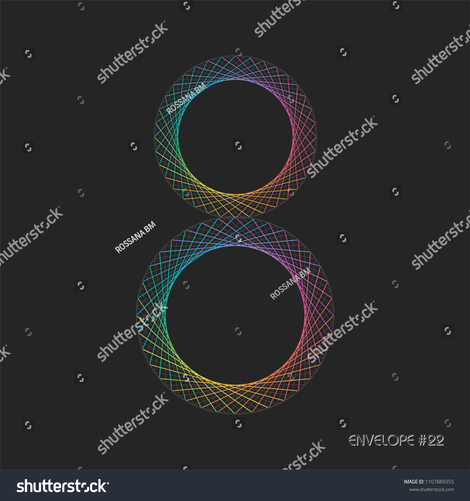 Geometric String Art Vector Stock Vector (Royalty Free) 1107889355 ...