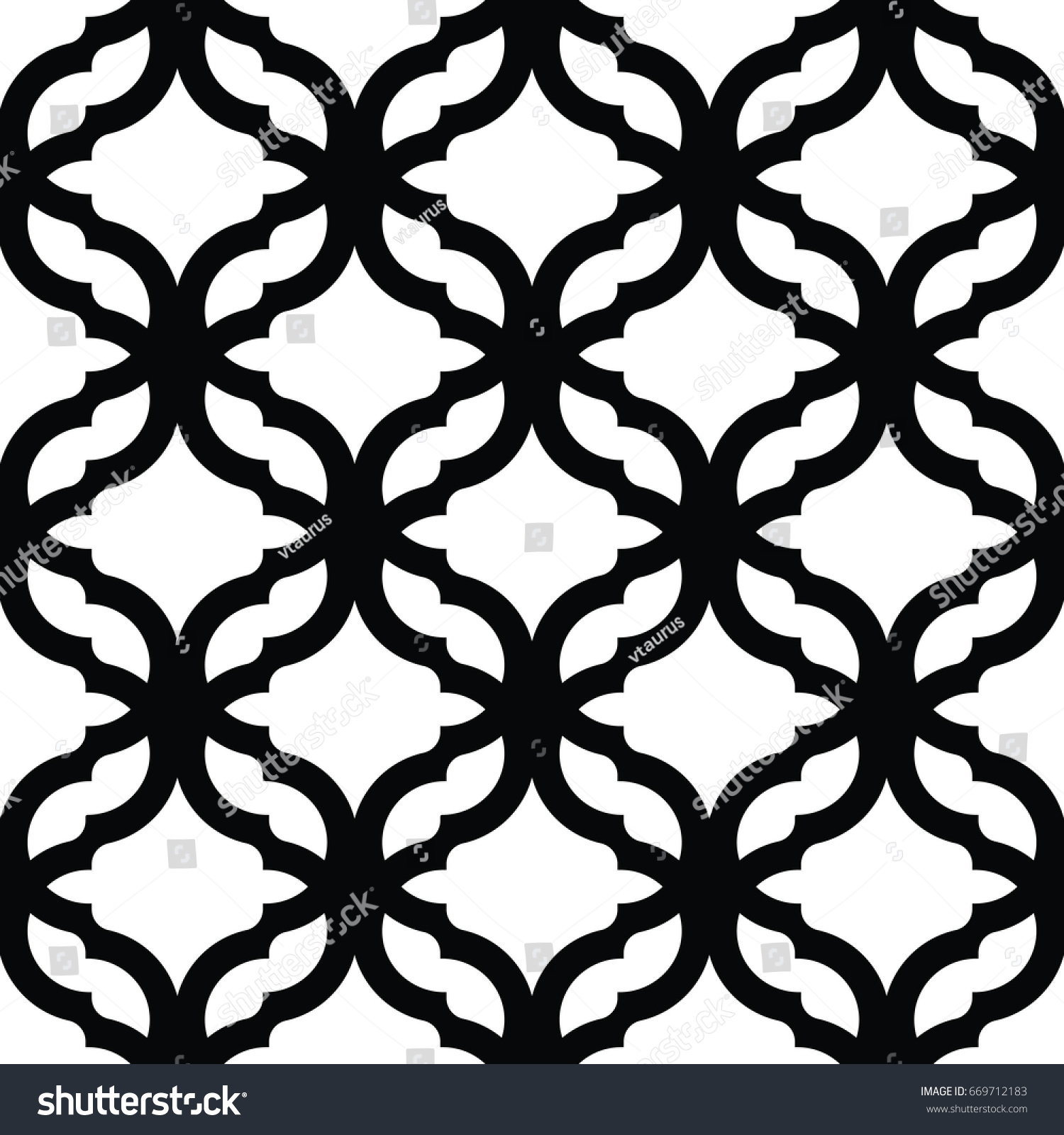 Geometric Trellis Pattern Black White Seamless 스톡 벡터 669712183 ...