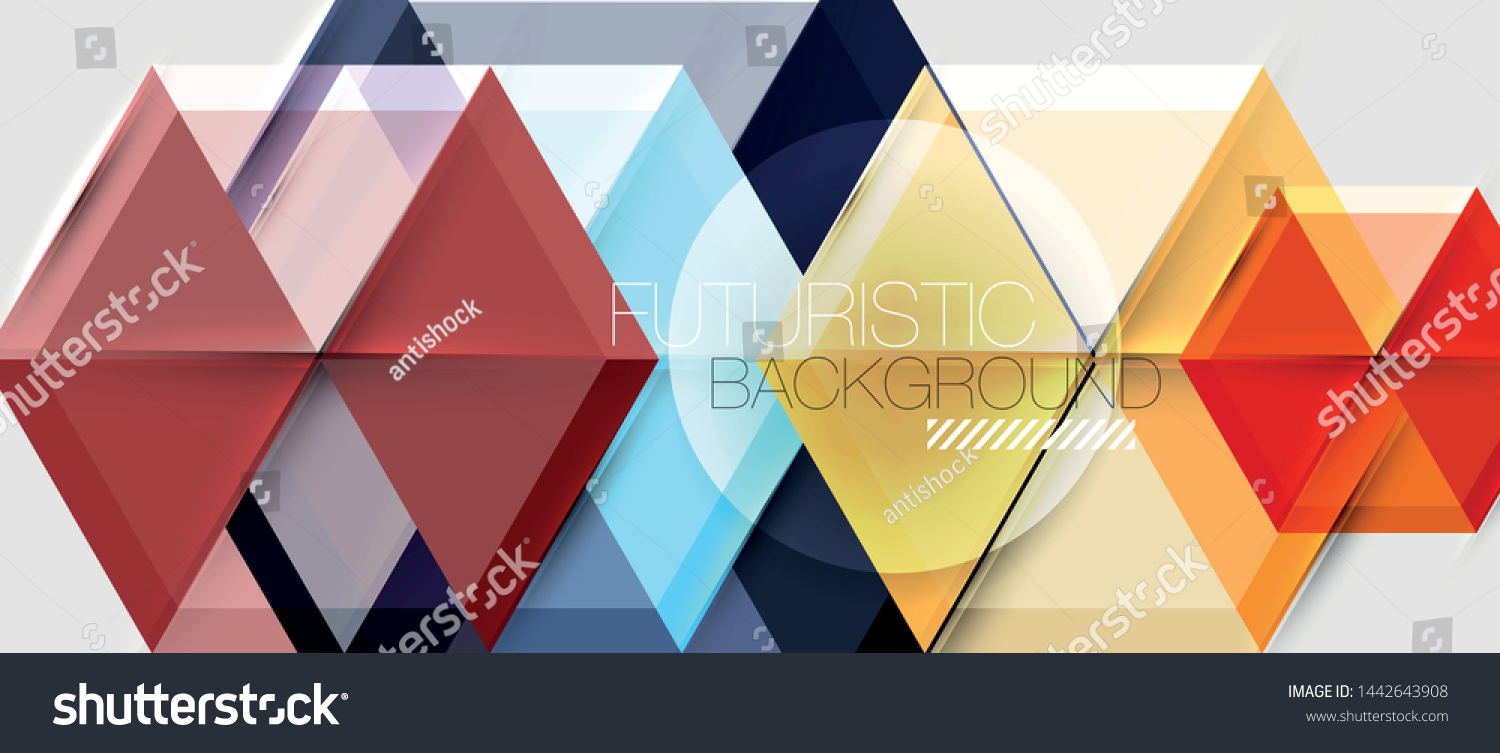 Geometric Triangle Hexagon Abstract Background Vector Stock Vector ...