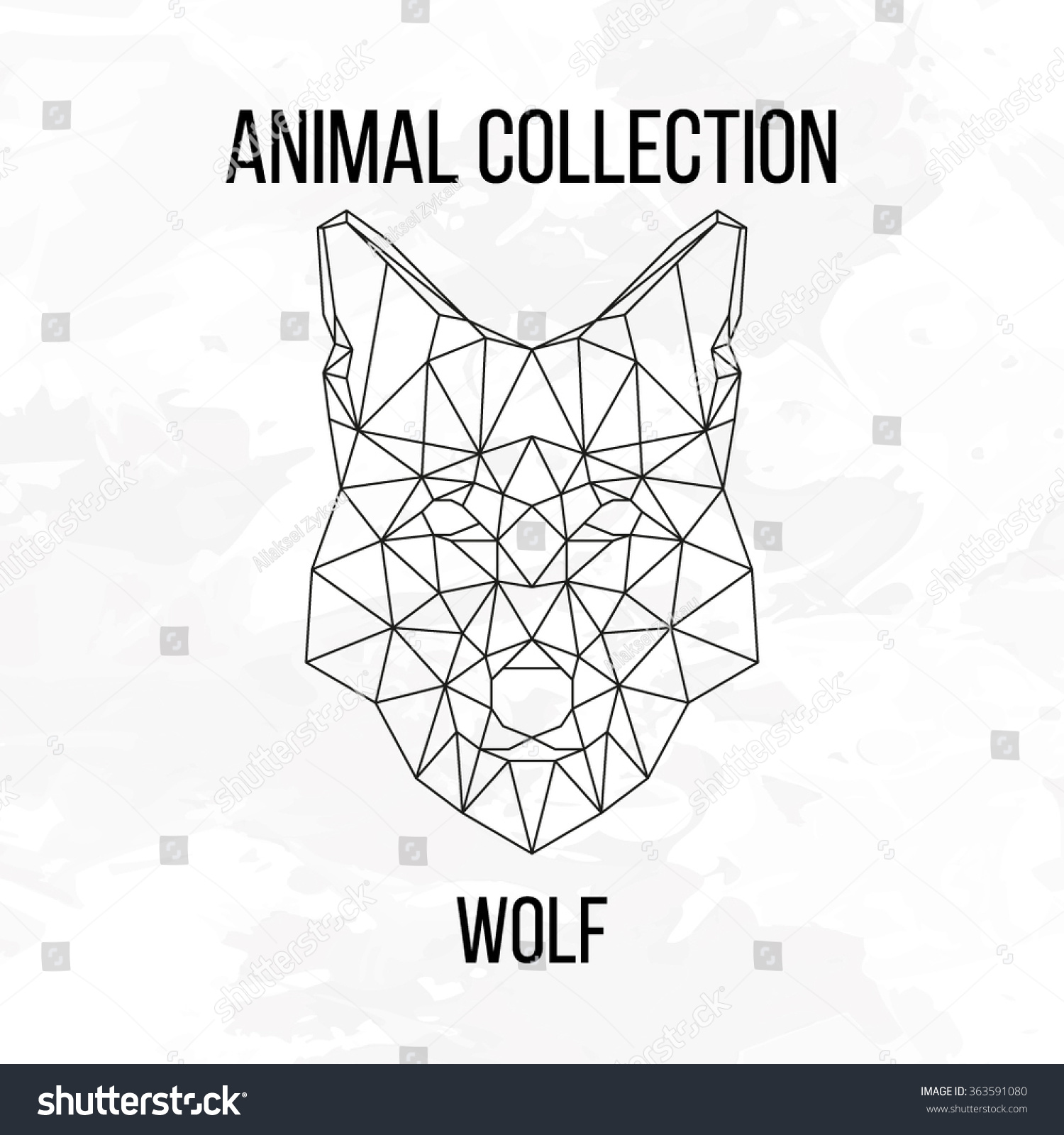 Geometric Vector Animal Wolf Head Background Stock Vector (Royalty Free ...