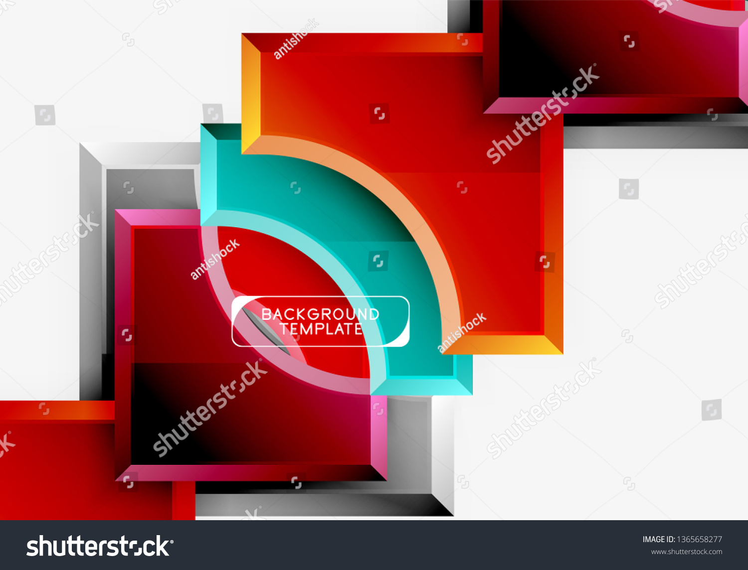 Geometrical 3d Shapes Background Vector Illustration Stock Vector ...