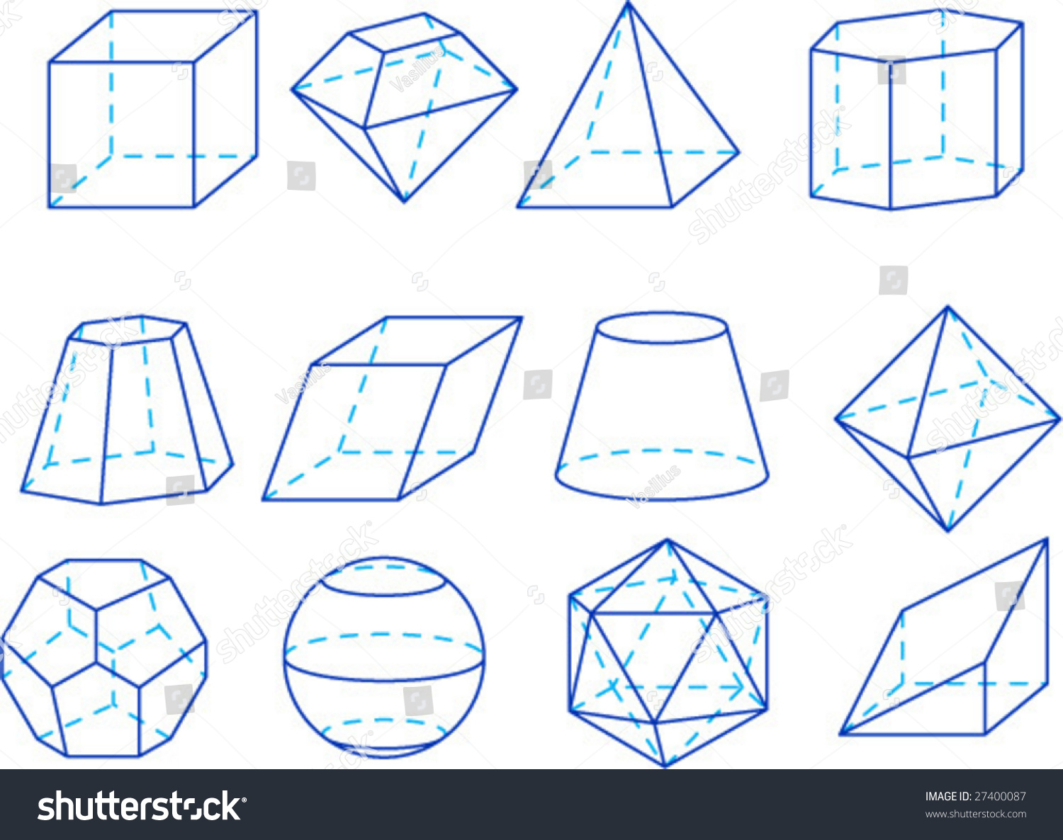 Geometrical Figures Stock Vector Illustration 27400087 : Shutterstock
