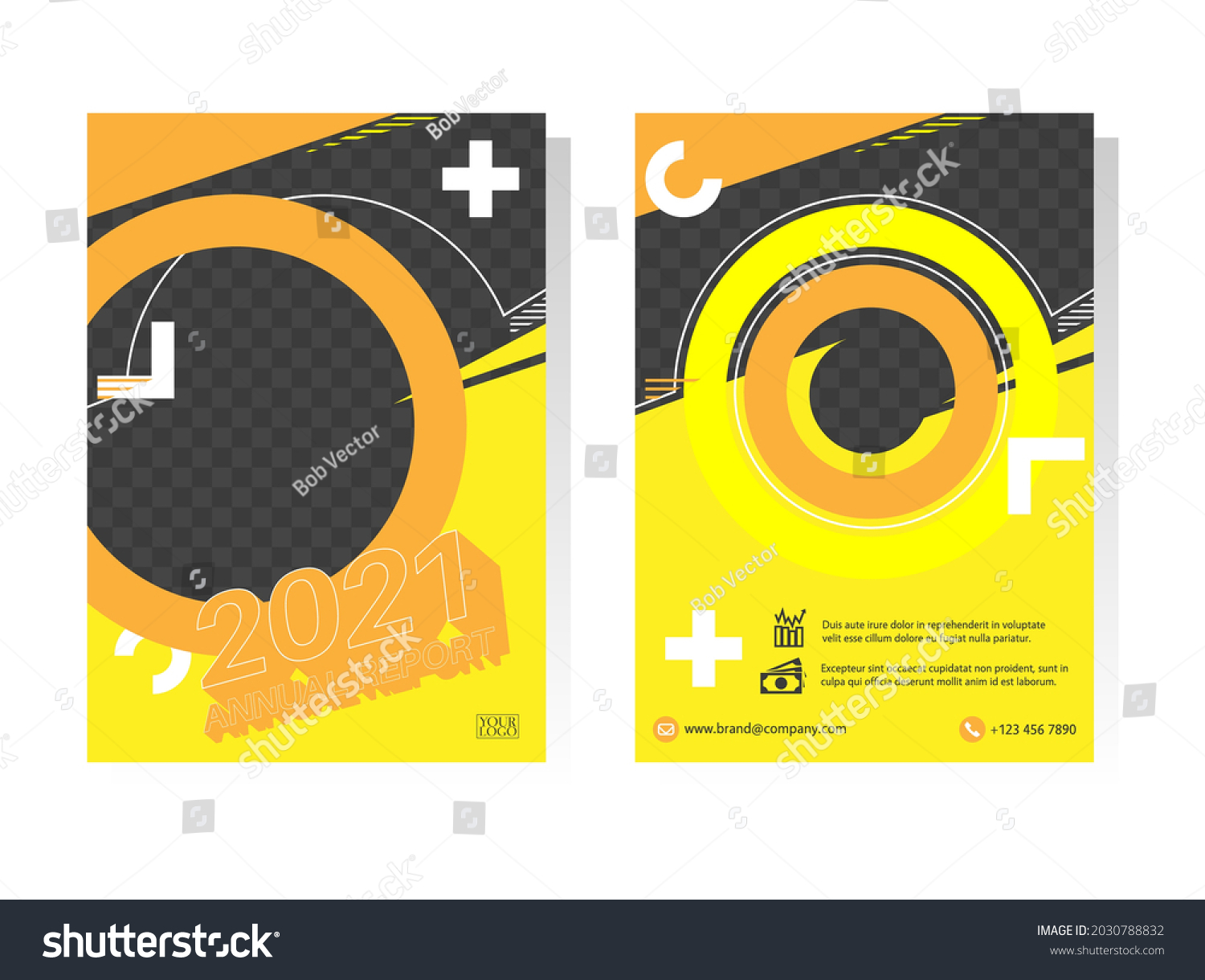 Geometry Brochure A4 Size Flyer Template Stock Vector (Royalty Free ...