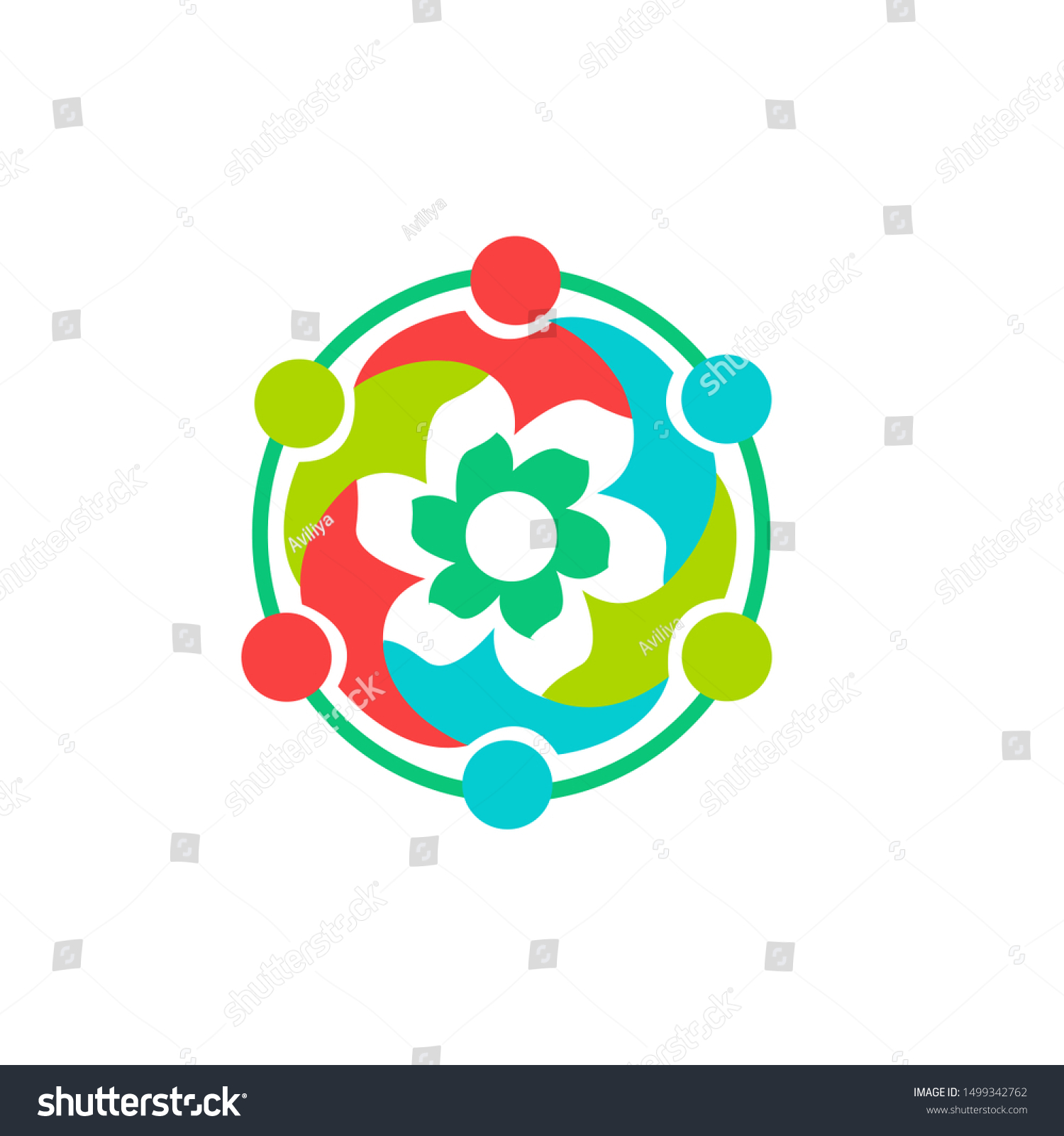 Geometry Friendship Design Vector Illustration Stock Vector (Royalty ...