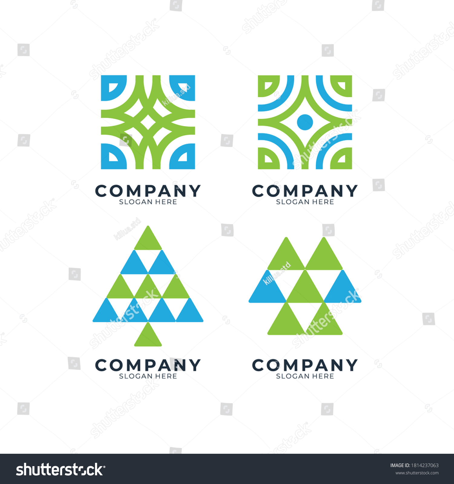 Geometry Logo Design Collection Set Stock Vector (Royalty Free ...