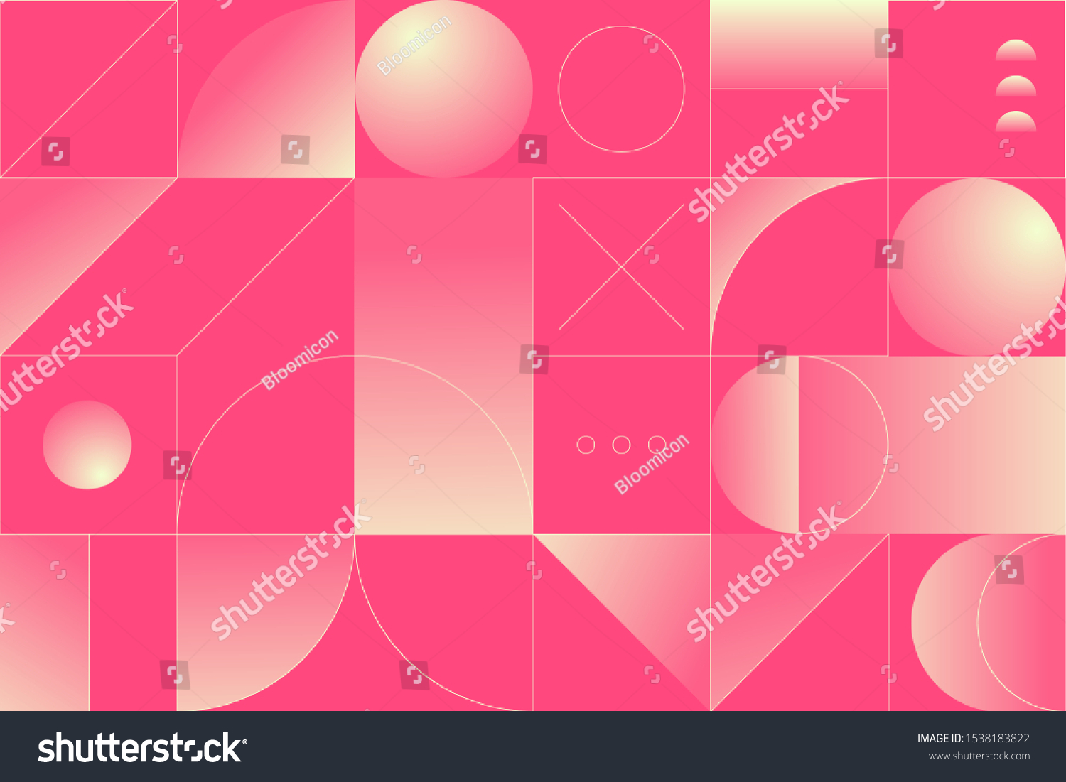 Geometry Minimalistic Artwork Poster Simple Shape Stock Vector Royalty Free 1538183822