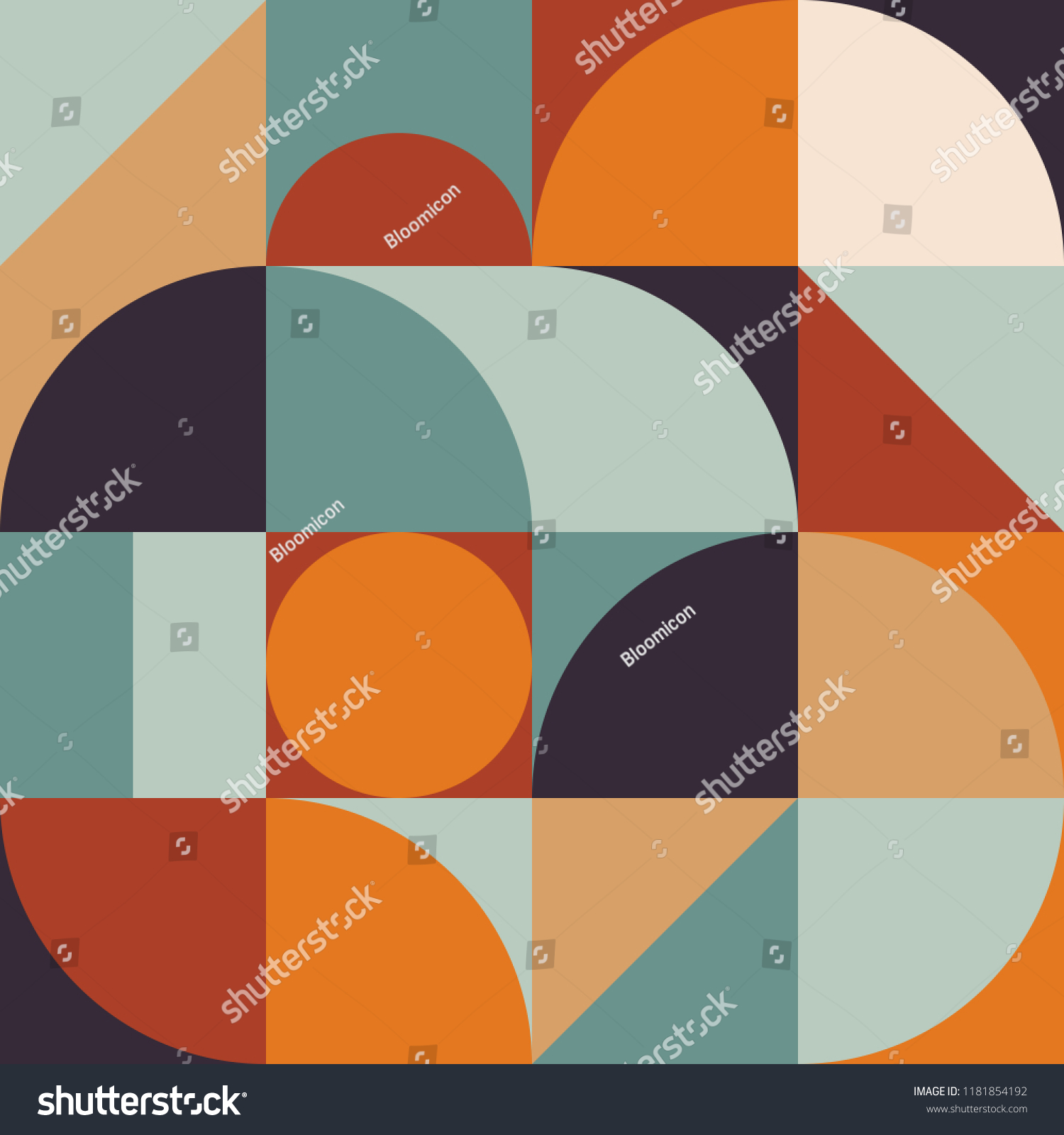Geometry Minimalistic Artwork Poster Simple Shapes Stock Vector ...
